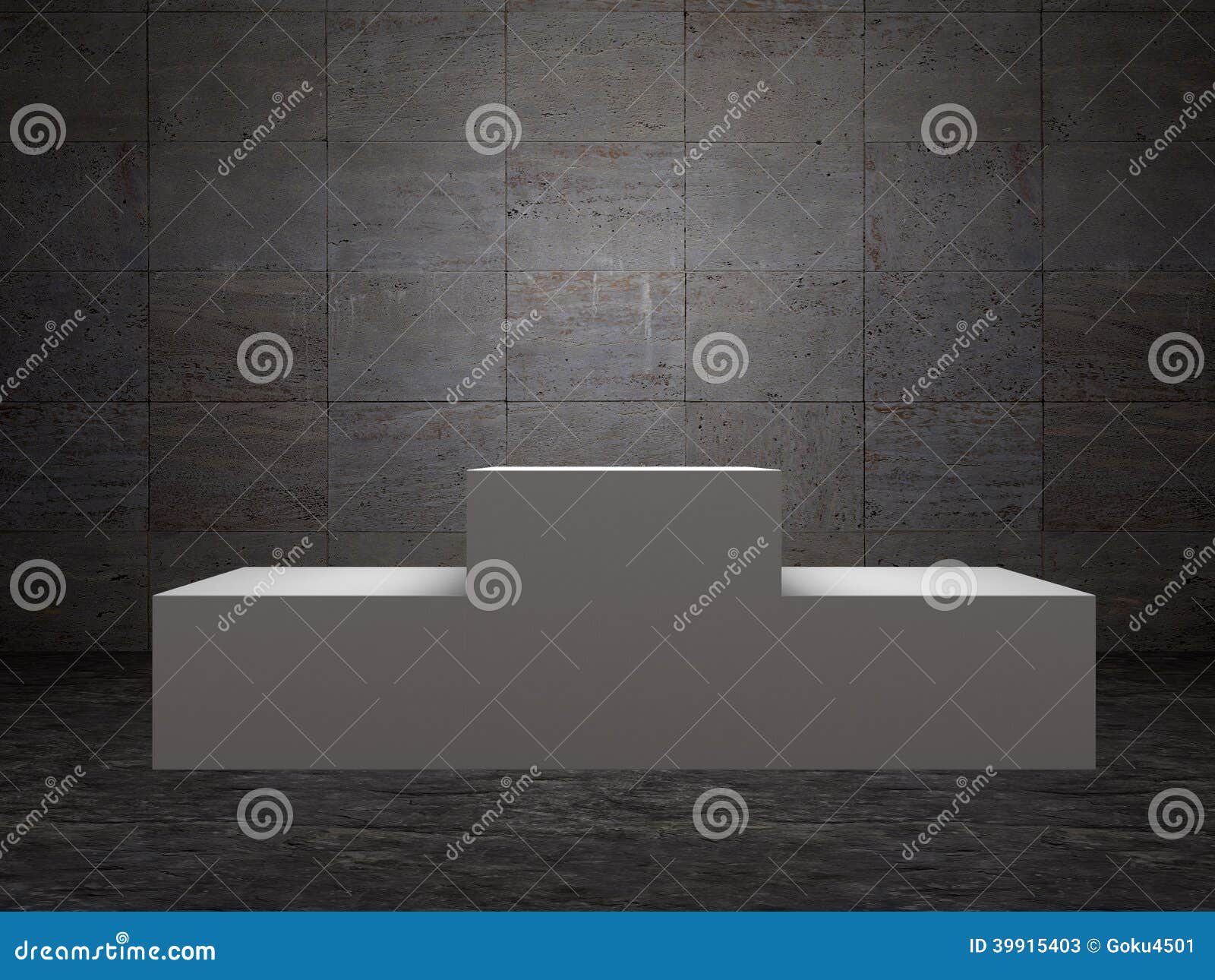 Blank Winners White Podium in Room Stock Illustration - Illustration of ...