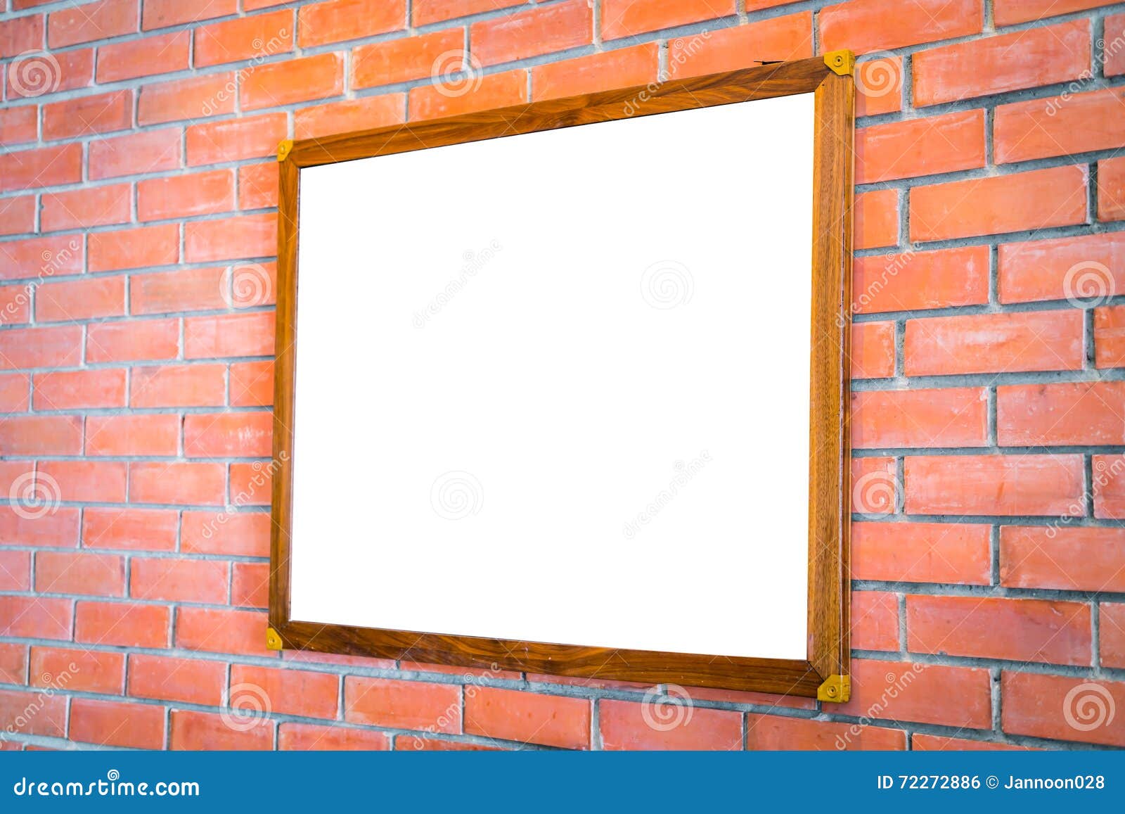 .Blank Wood Sign on Brick Wall Stock Photo - Image of sign, retro: 72272886