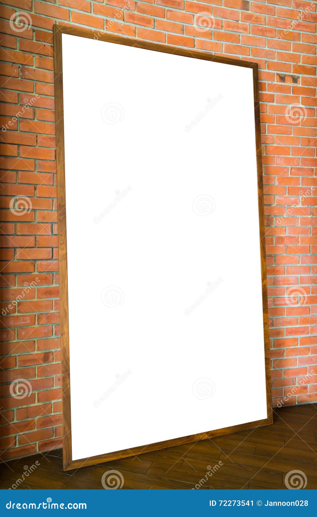 .Blank Wood Sign on Brick Wall Stock Image - Image of remote, brown ...