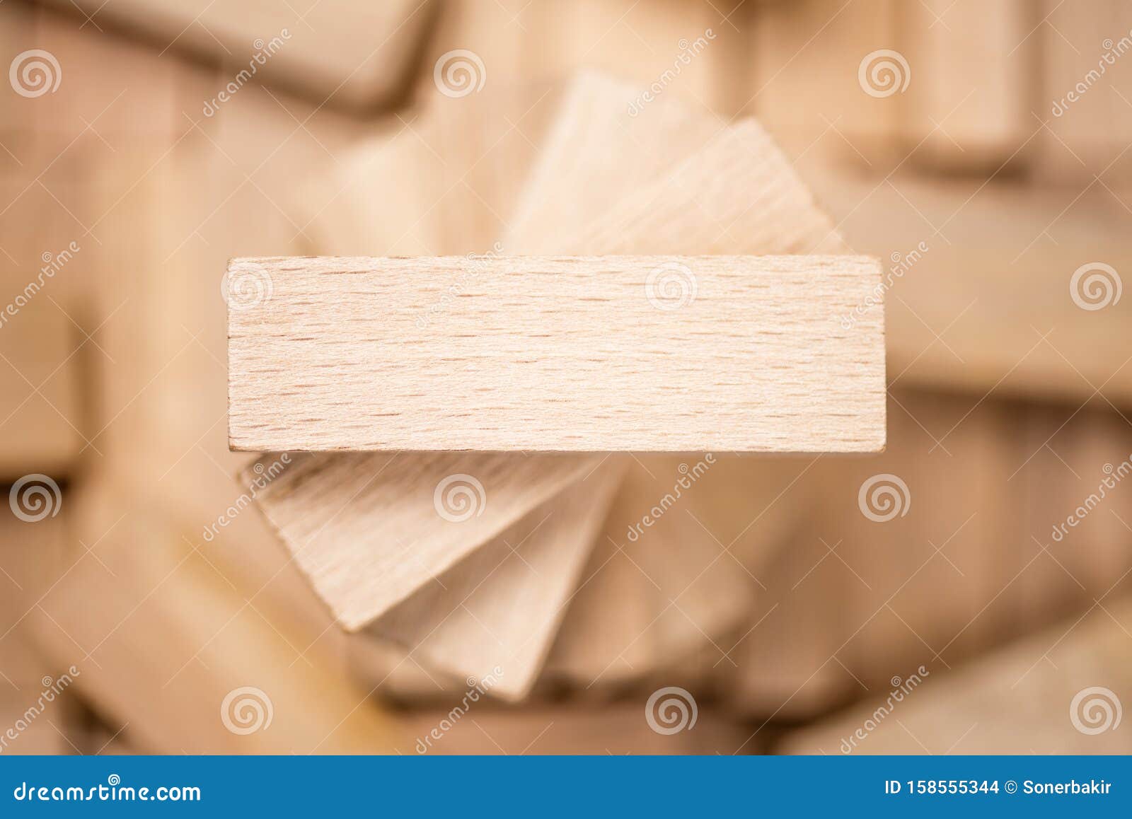 Blank Wooden Block Texture for Your Text Template. Stock Photo - Image ...