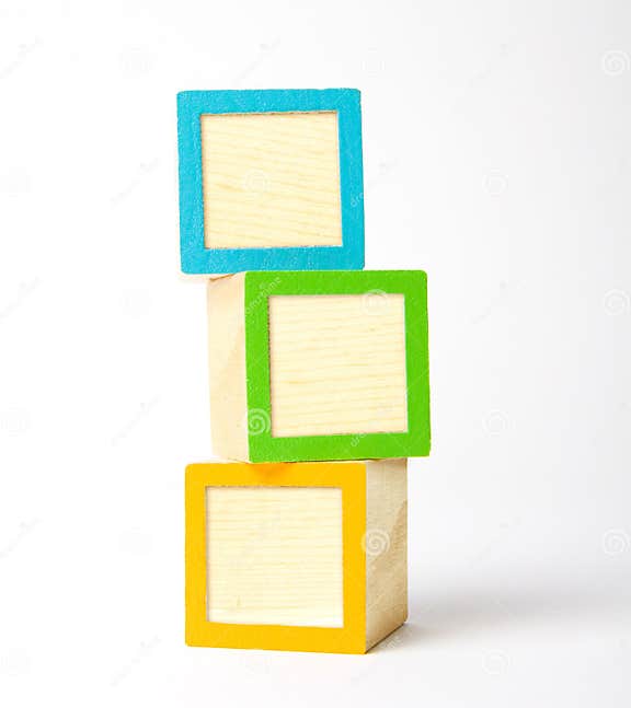 Blank wooden blocks stock photo. Image of student, learn - 3533308