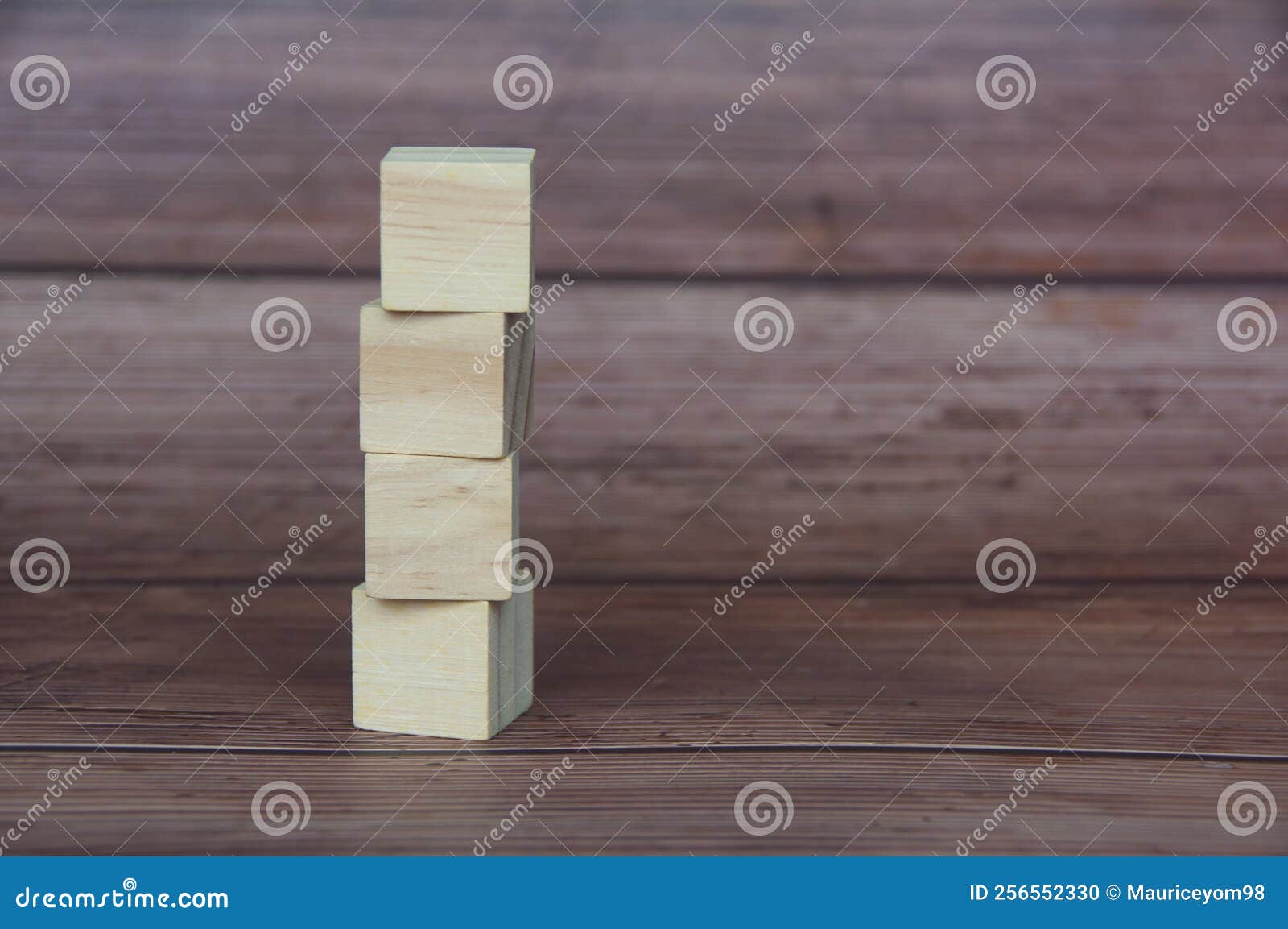 Blank Wooden Blocks with Customizable Space for Text or Ideas. Copy ...