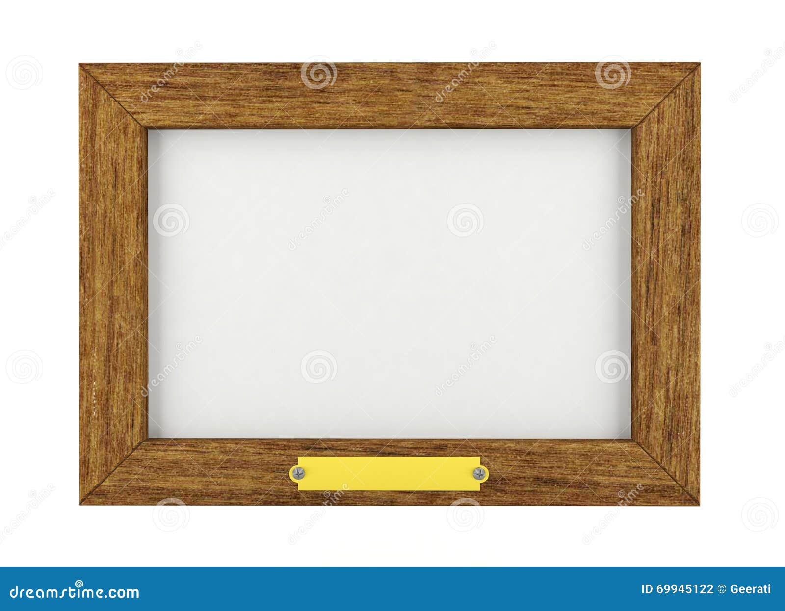 Blank wooden frame stock illustration. Illustration of design - 69945122