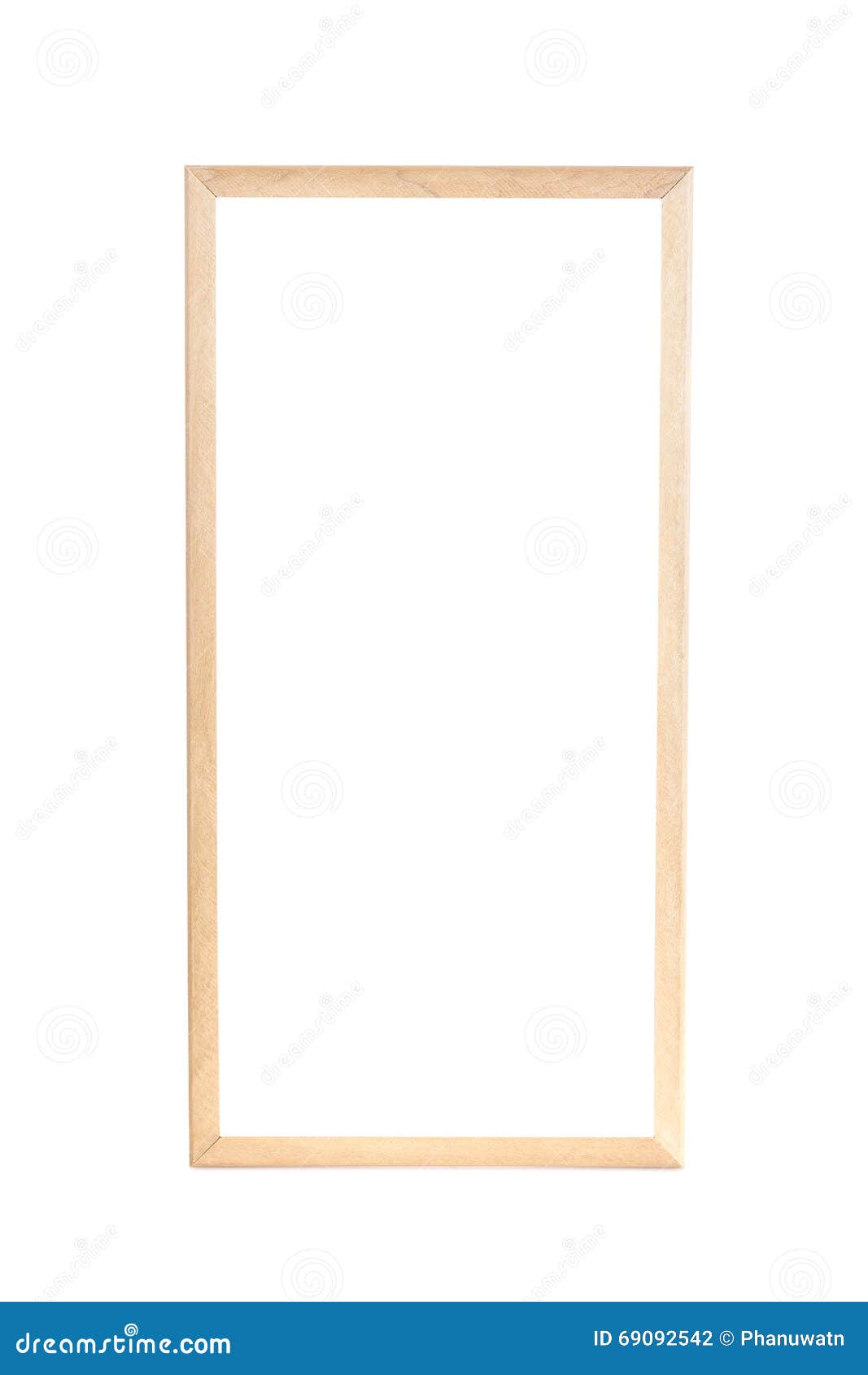 Blank of Wooden Frame Isolated on White Stock Photo - Image of brown ...