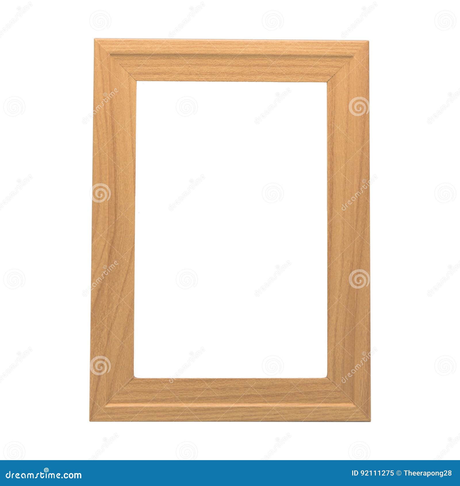 Blank Wooden Frame Isolated on White Background Stock Image - Image of ...