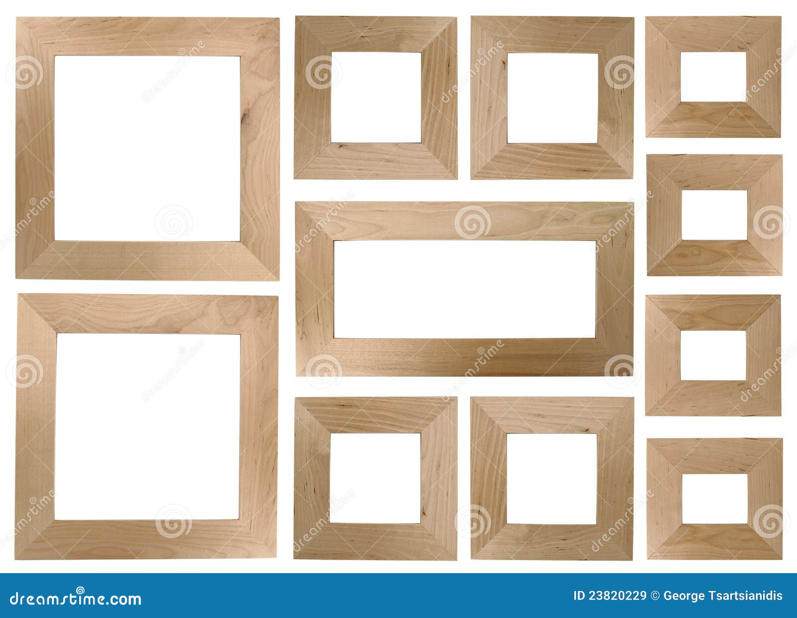 Blank wooden frames stock image. Image of copy, isolated - 23820229