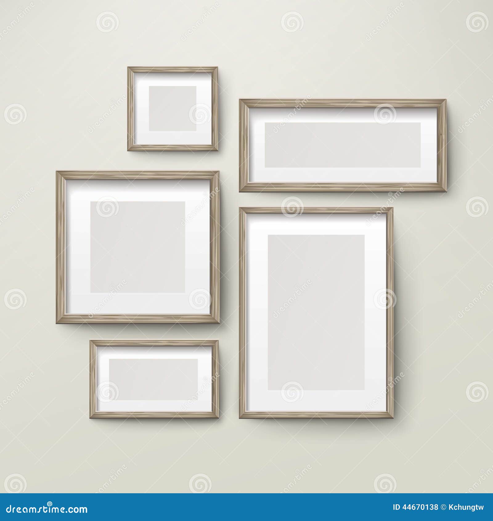 Blank Wooden Frames Template Set Stock Vector - Illustration of boarder ...