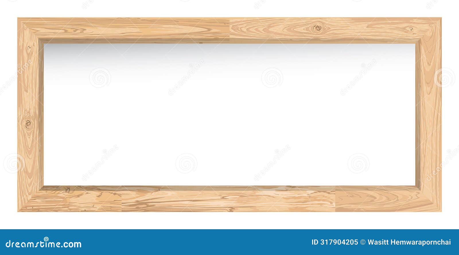 Blank Wooden Graphic Rectangle Frame Isolated Template Vector ...