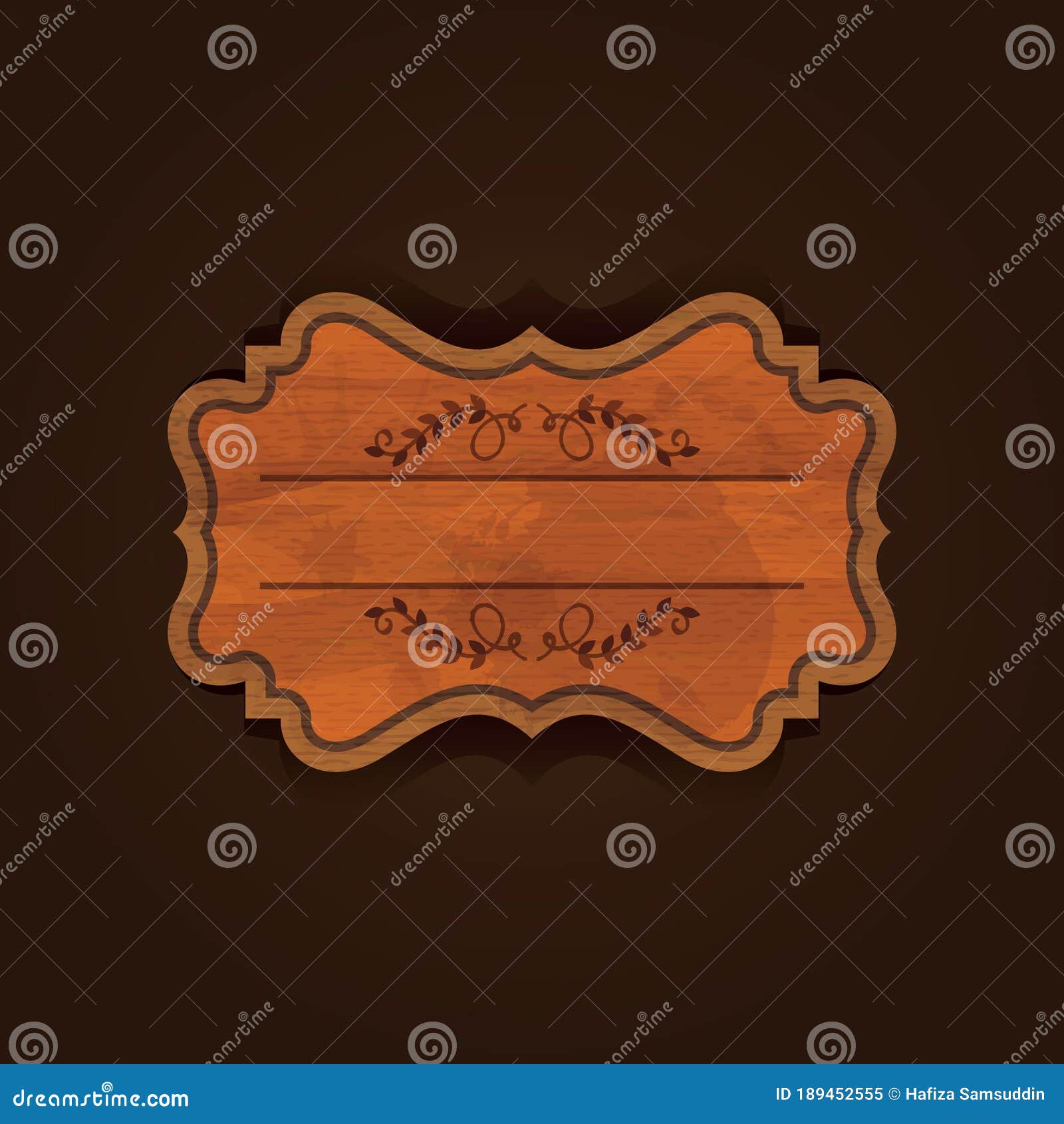 Blank Wooden Label. Vector Illustration Decorative Design Stock Vector ...