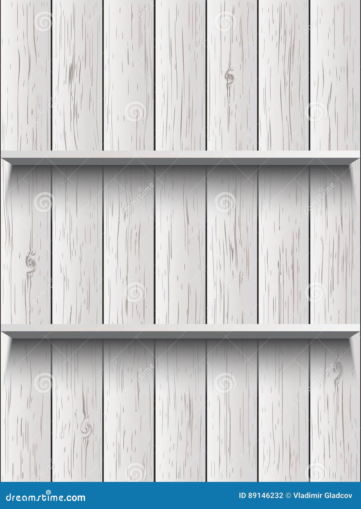 Blank wooden shelf stock vector. Illustration of home - 89146232