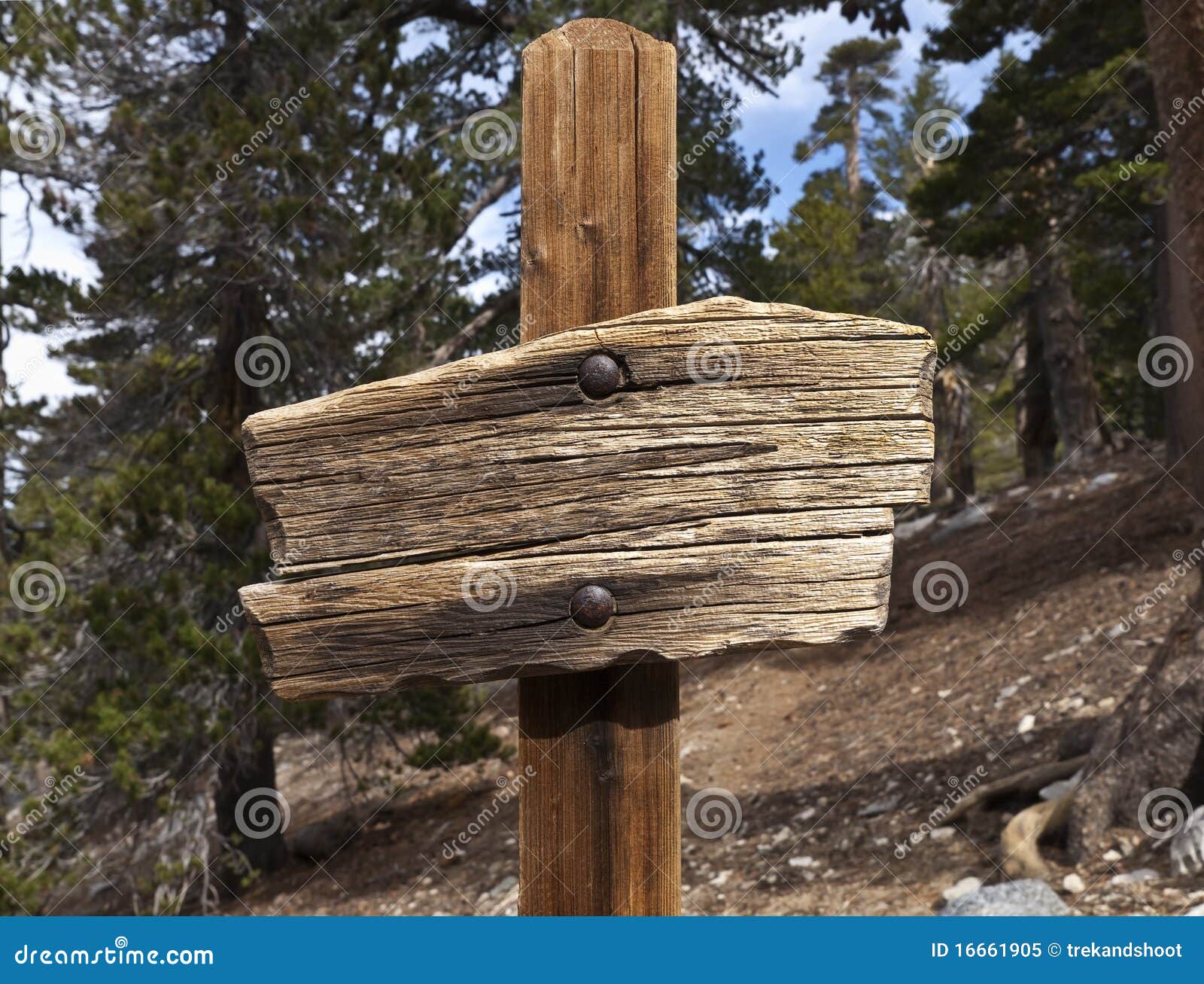 Blank Wooden Sign stock image. Image of natural, empty - 16661905