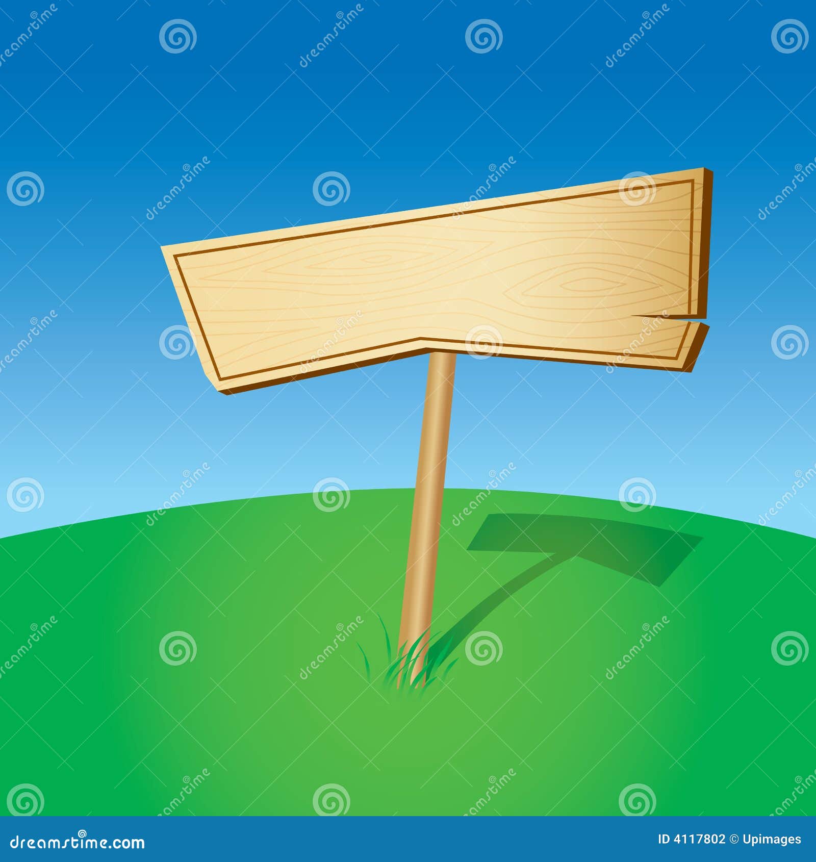 Blank Wooden Direction Signage On Isolated White Background, 3D ...