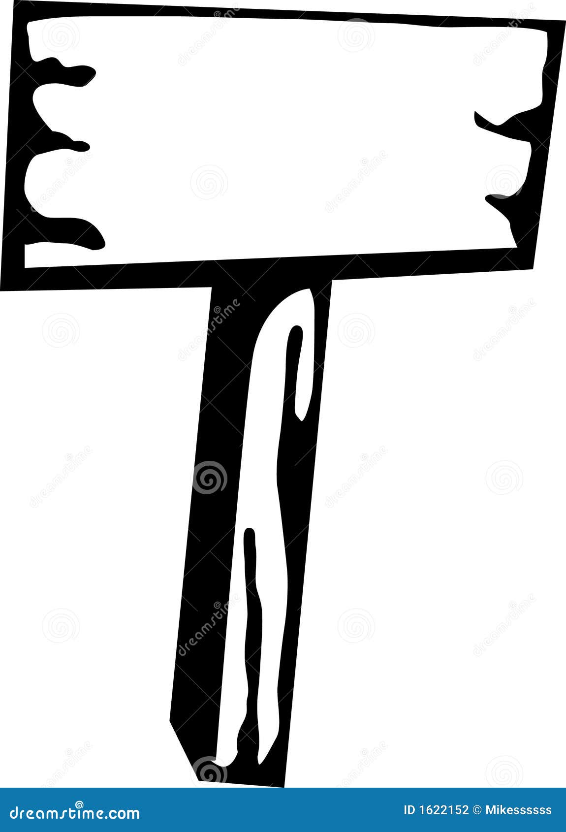 Blank Wooden Sign Vector Illustration Stock Vector - Illustration of ...