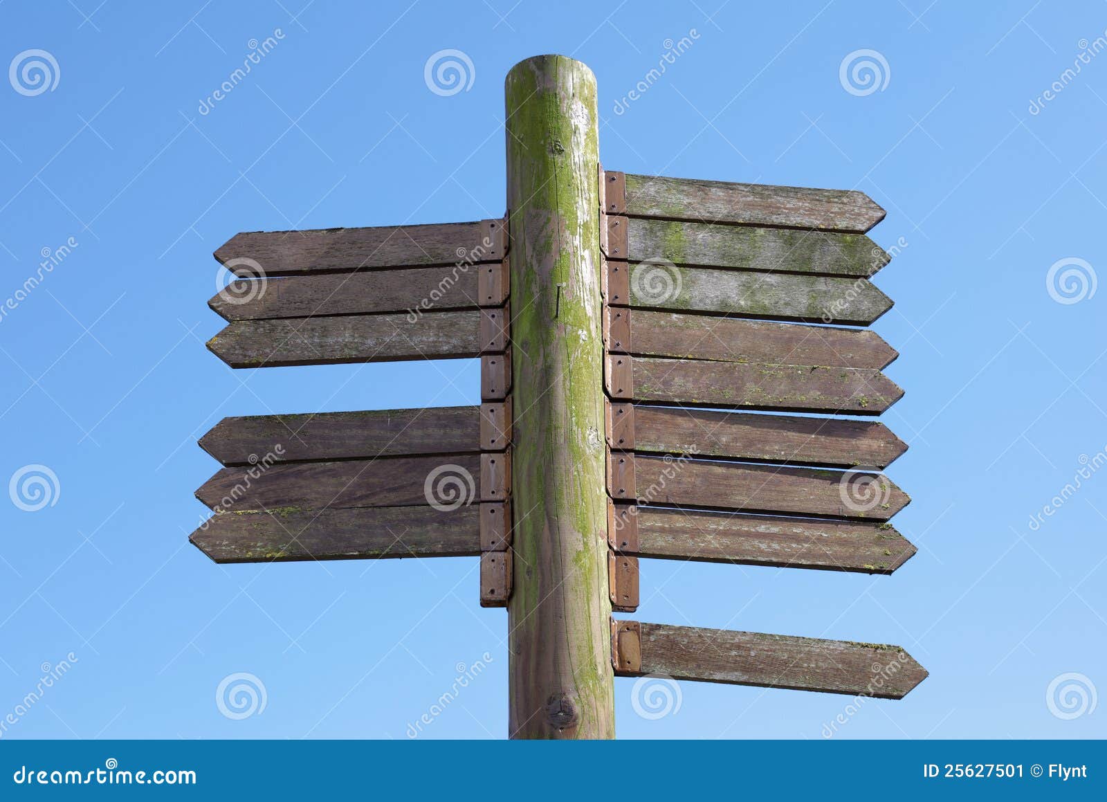 Blank wooden signpost stock image. Image of change, horizontal - 25627501