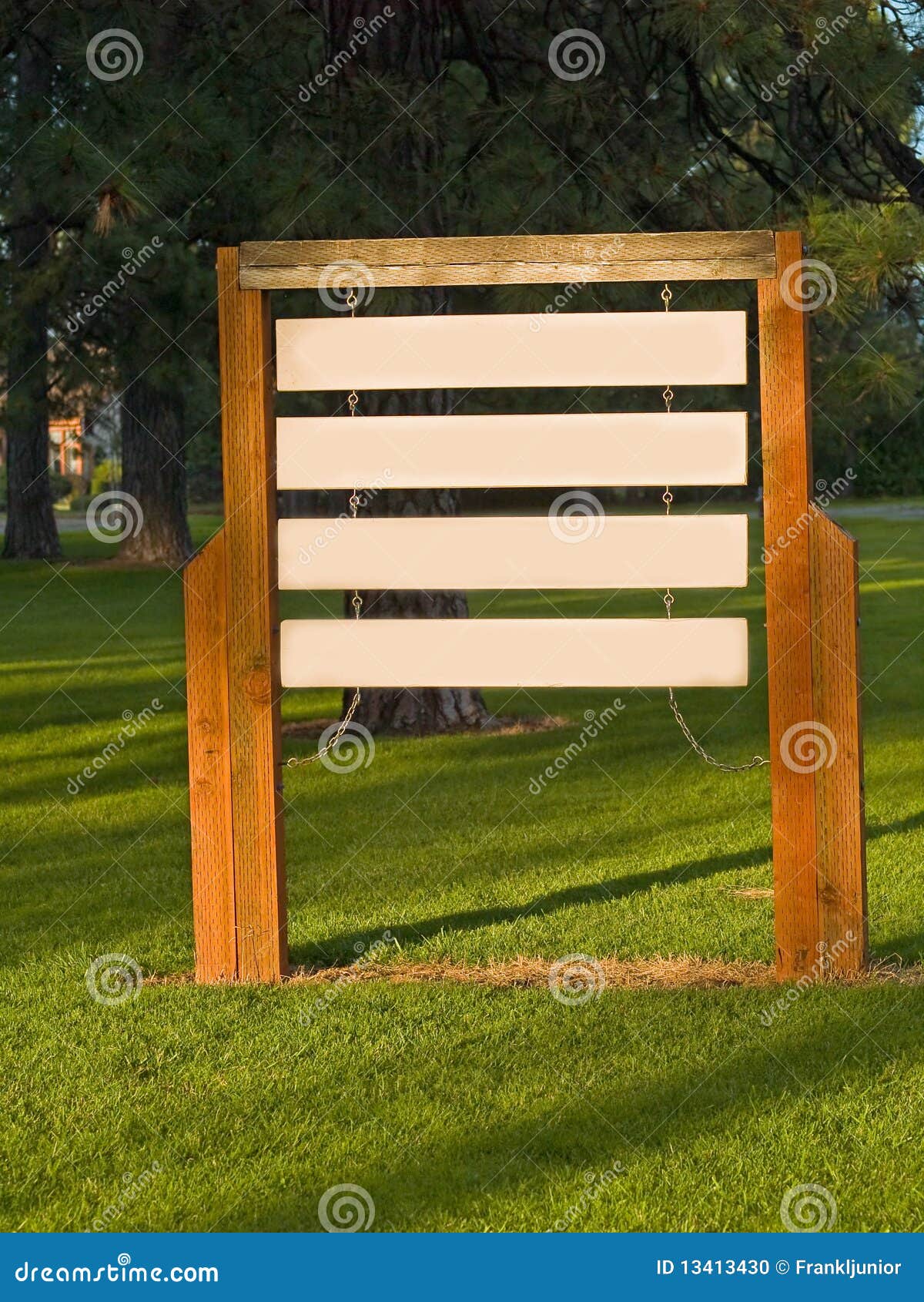 Blank Wooden Signs stock photo. Image of building, blank - 13413430