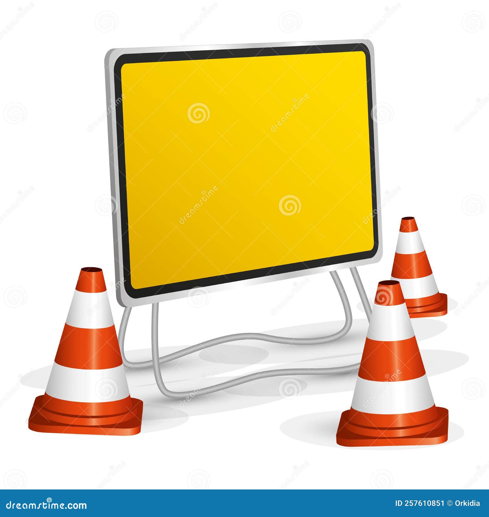 Blank Work Sign with Studs Illustration - Customizable Mockup Design ...