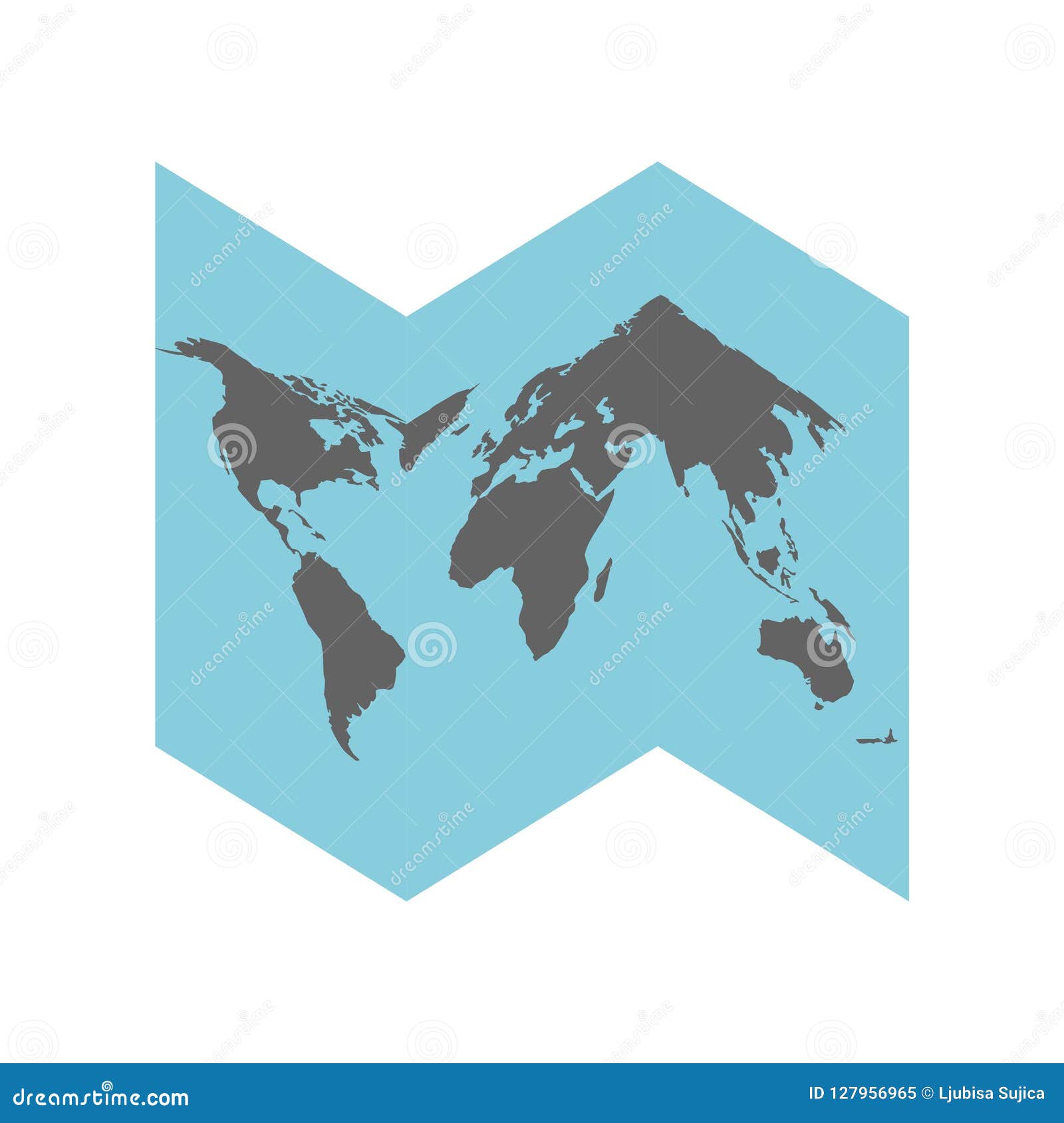 Blank World Map, Illustration on White Background Stock Illustration ...