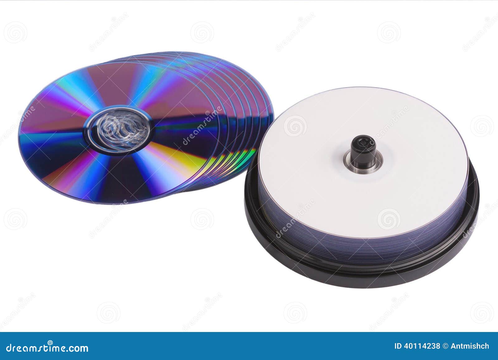 Blank writable DVD discs stock photo. Image of digital - 40114238