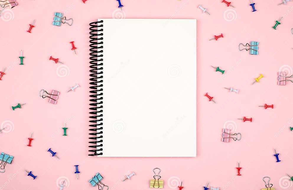 Blank Writing Pad for Ideas on Colored Background Stock Image - Image ...