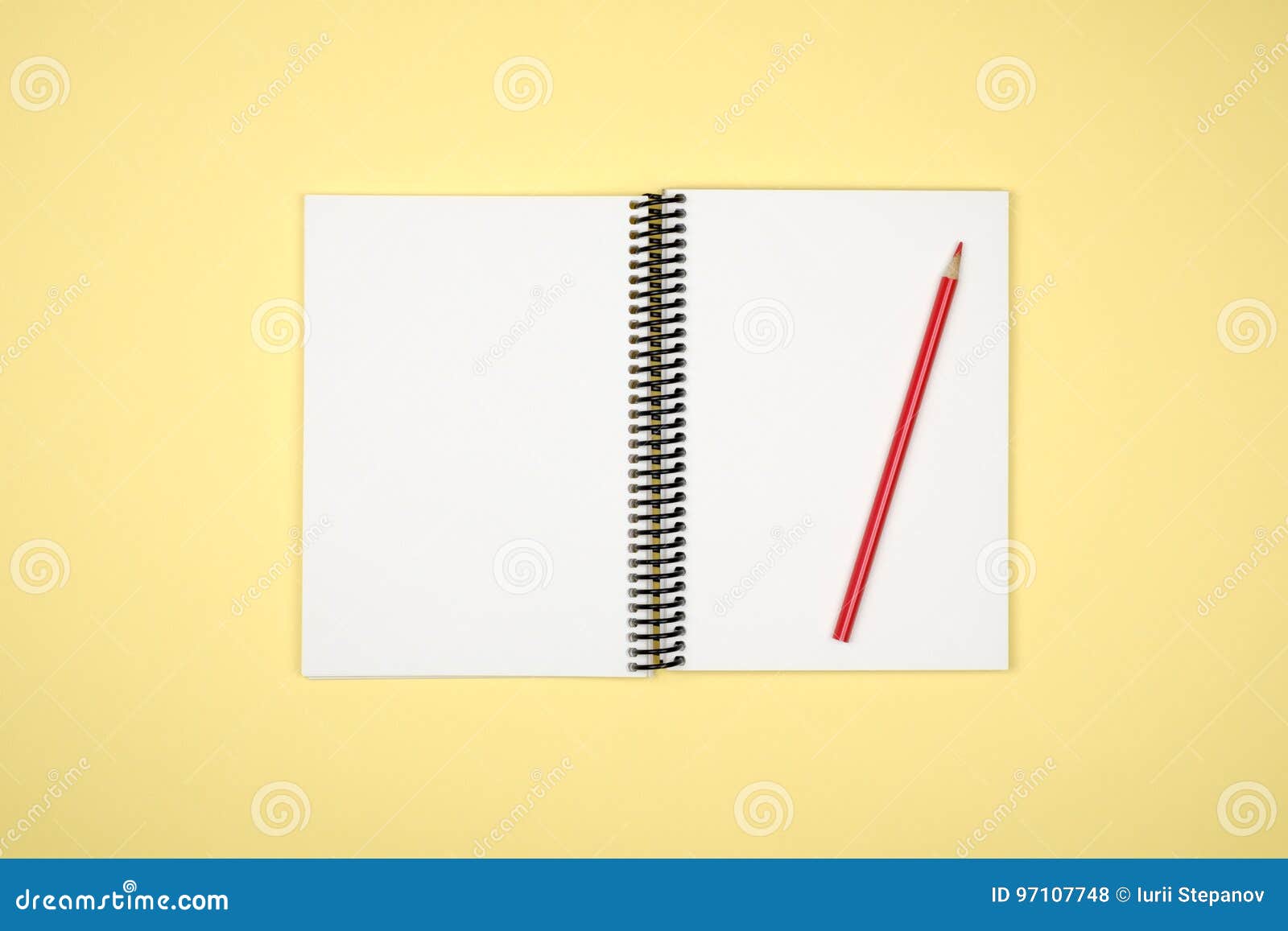 Blank Writing Pad for Ideas on Colored Background Stock Photo - Image ...