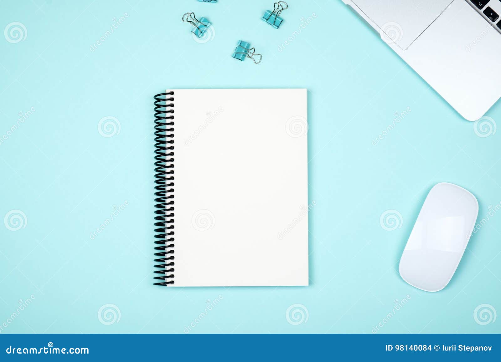 Blank Writing Pad for Ideas on Colored Background Stock Photo - Image ...