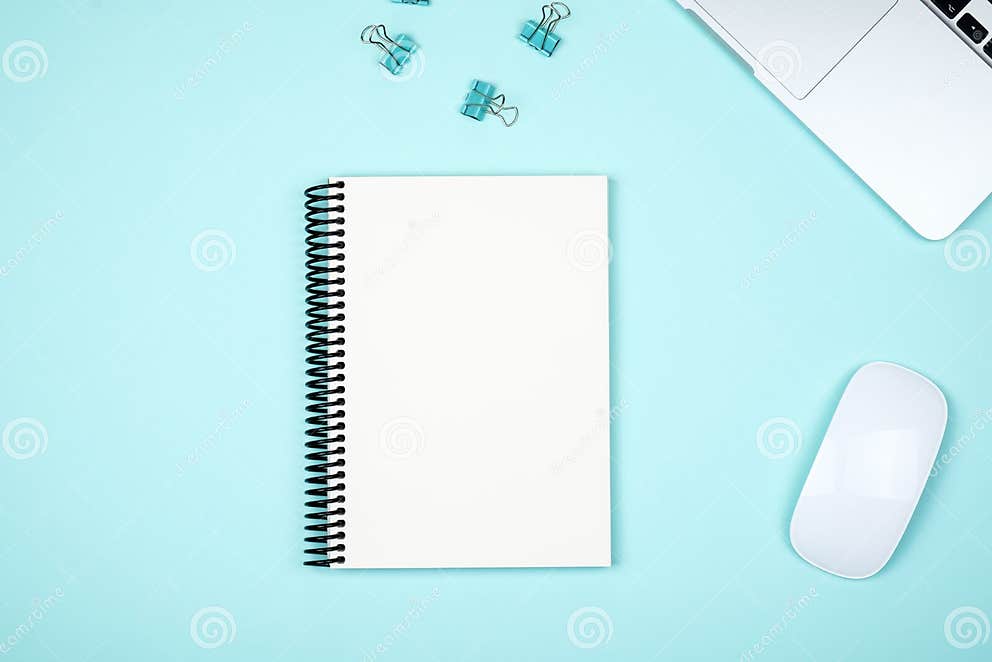 Blank Writing Pad for Ideas on Colored Background Stock Photo - Image ...