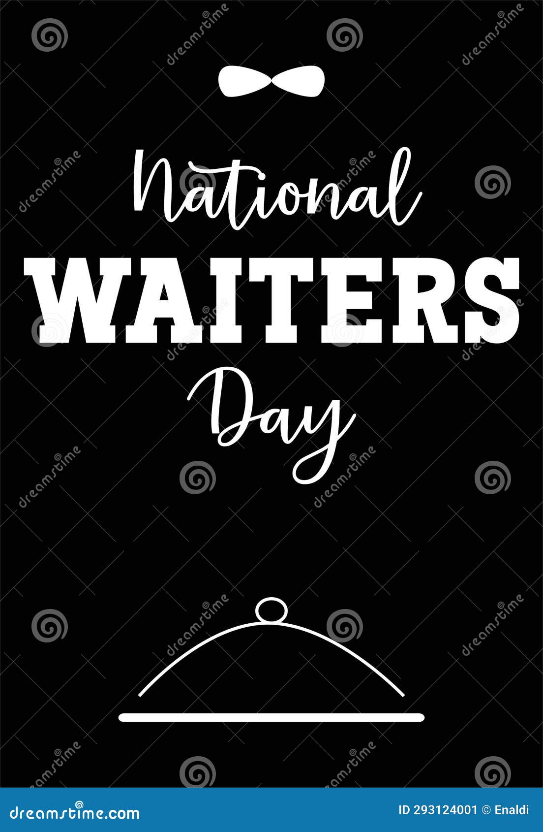 National Waiters Day Sign and Vector Typography Illustration Stock ...