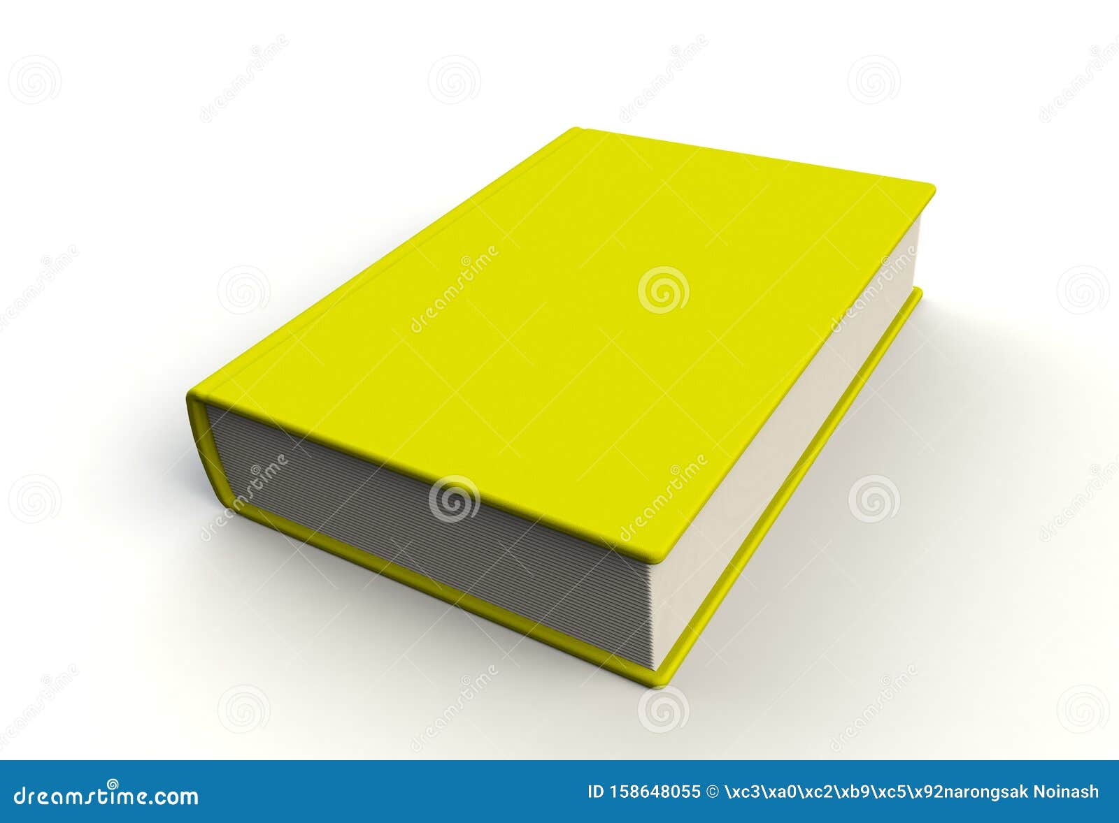 Blank Yellow Book Cover on White Background Stock Illustration ...