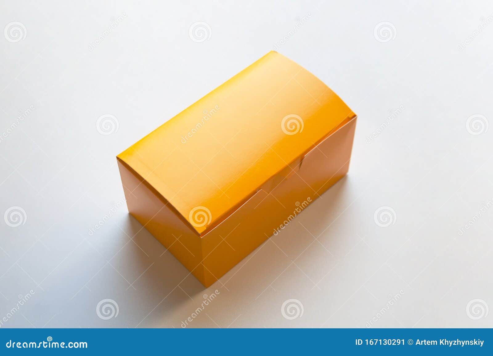 Blank Yellow Cardboard Box Mockup Stock Image - Image of abstract ...