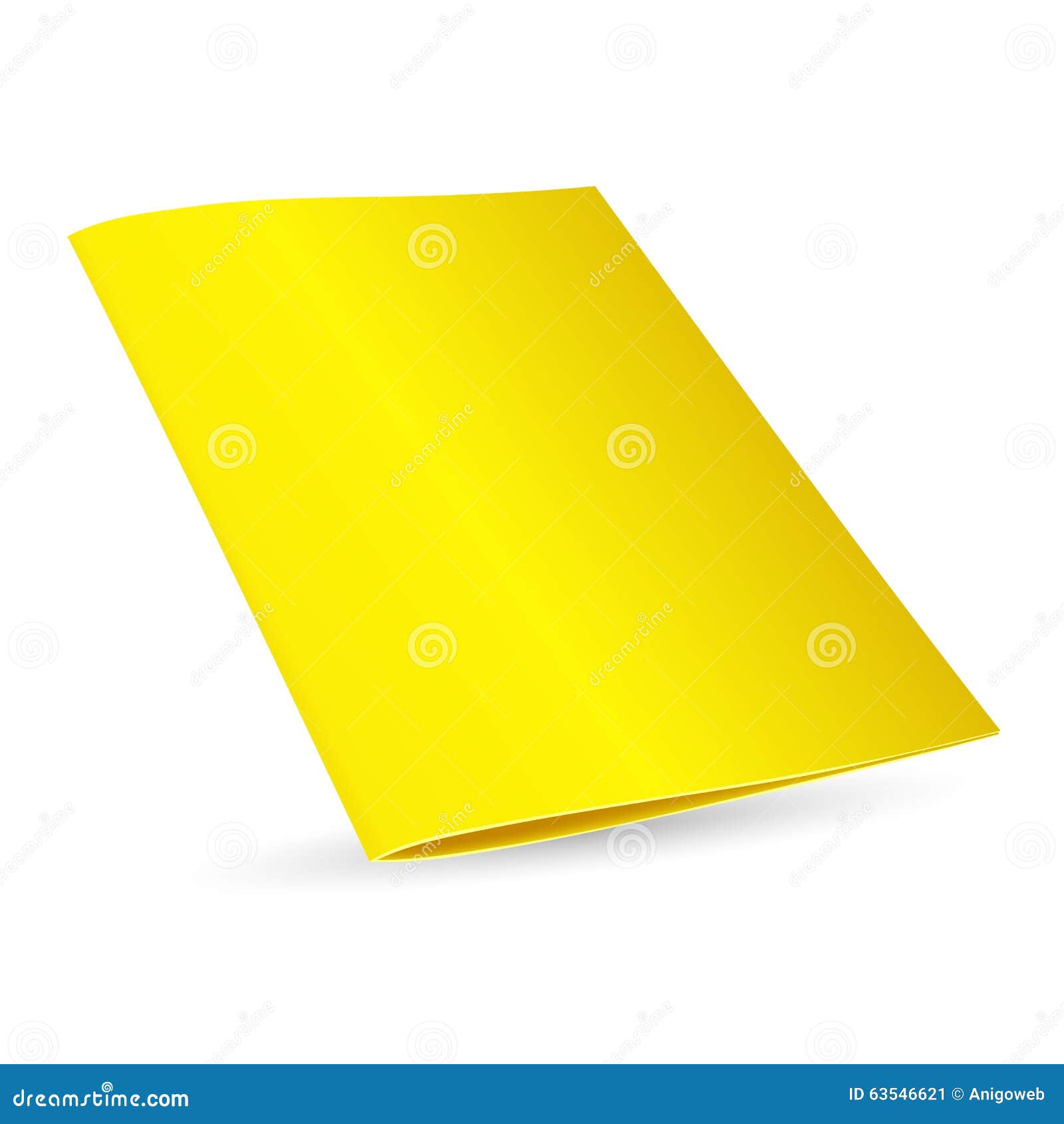 Blank yellow folder stock vector. Illustration of isolated - 63546621
