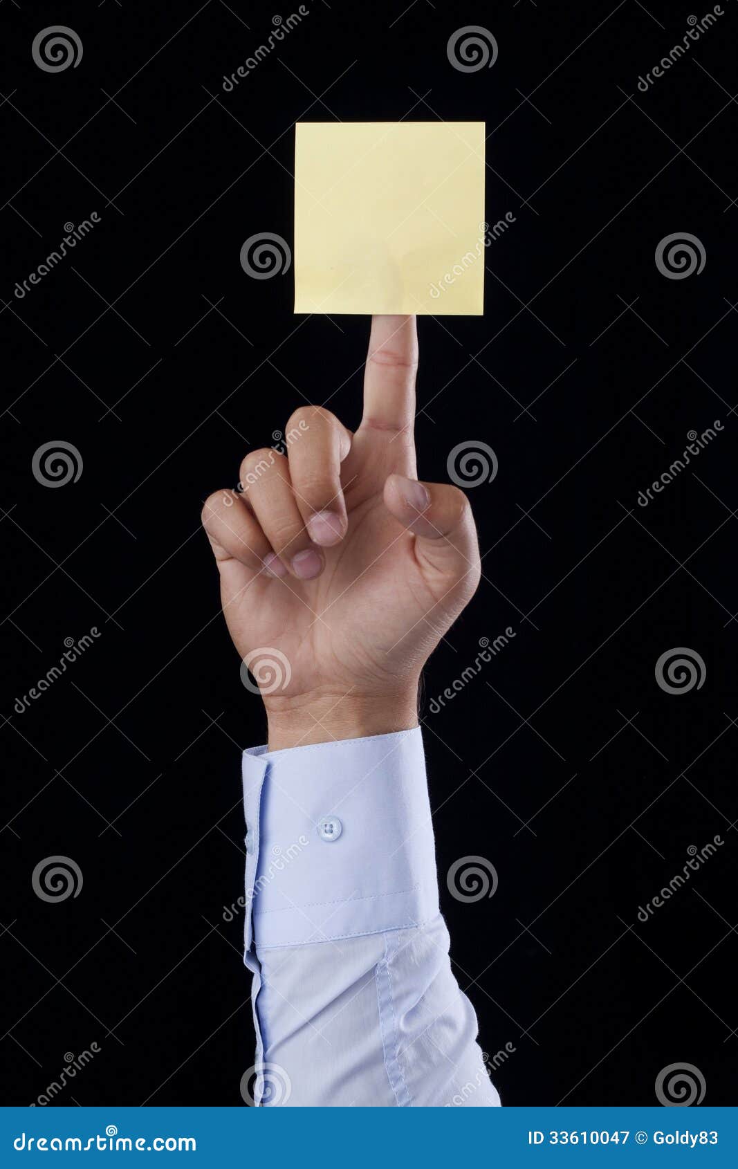 Blank Yellow Note on Finger Stock Image - Image of helping, adhesive ...