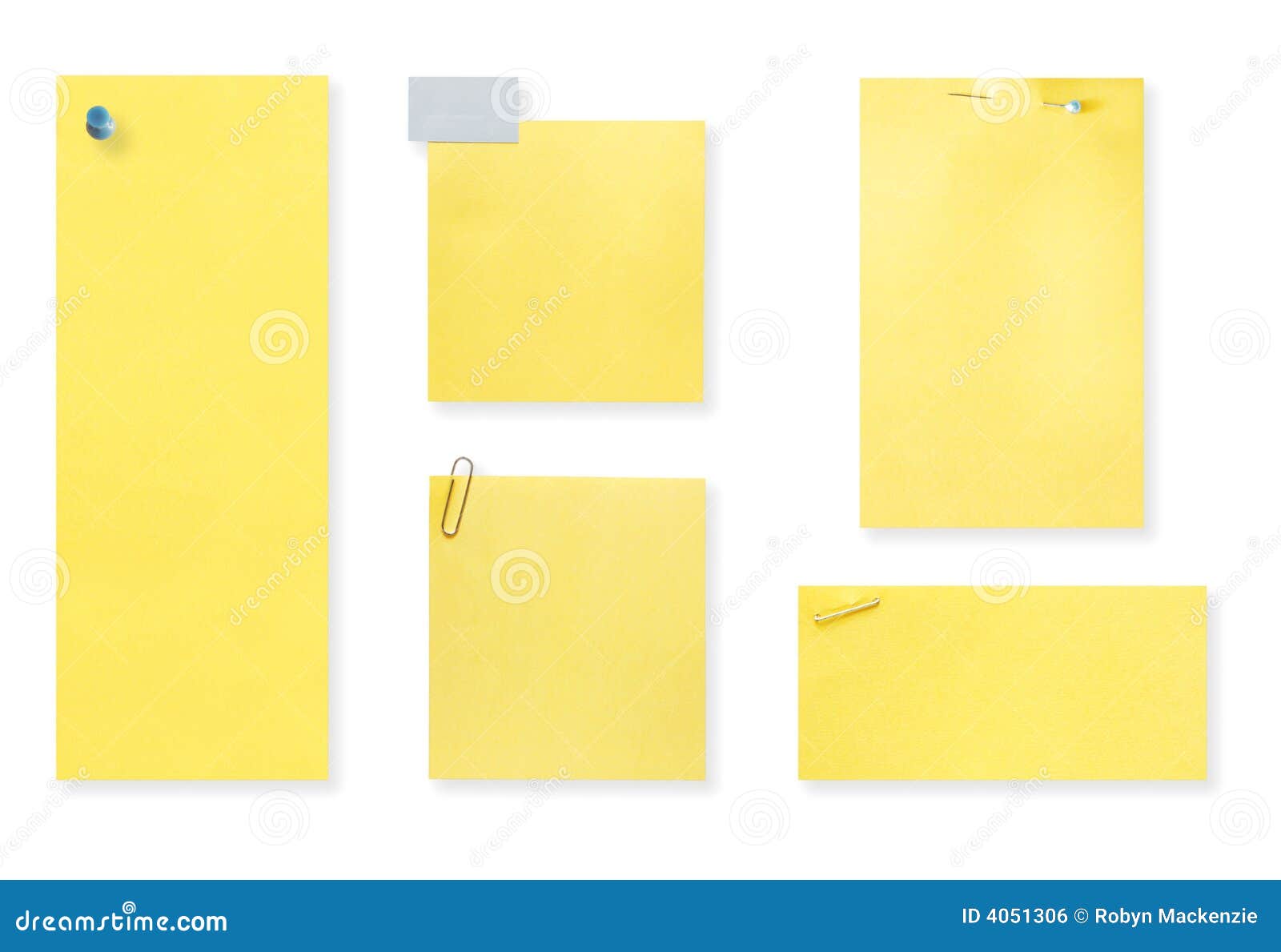 Blank Yellow Notes stock photo. Image of pastel, paper - 4051306