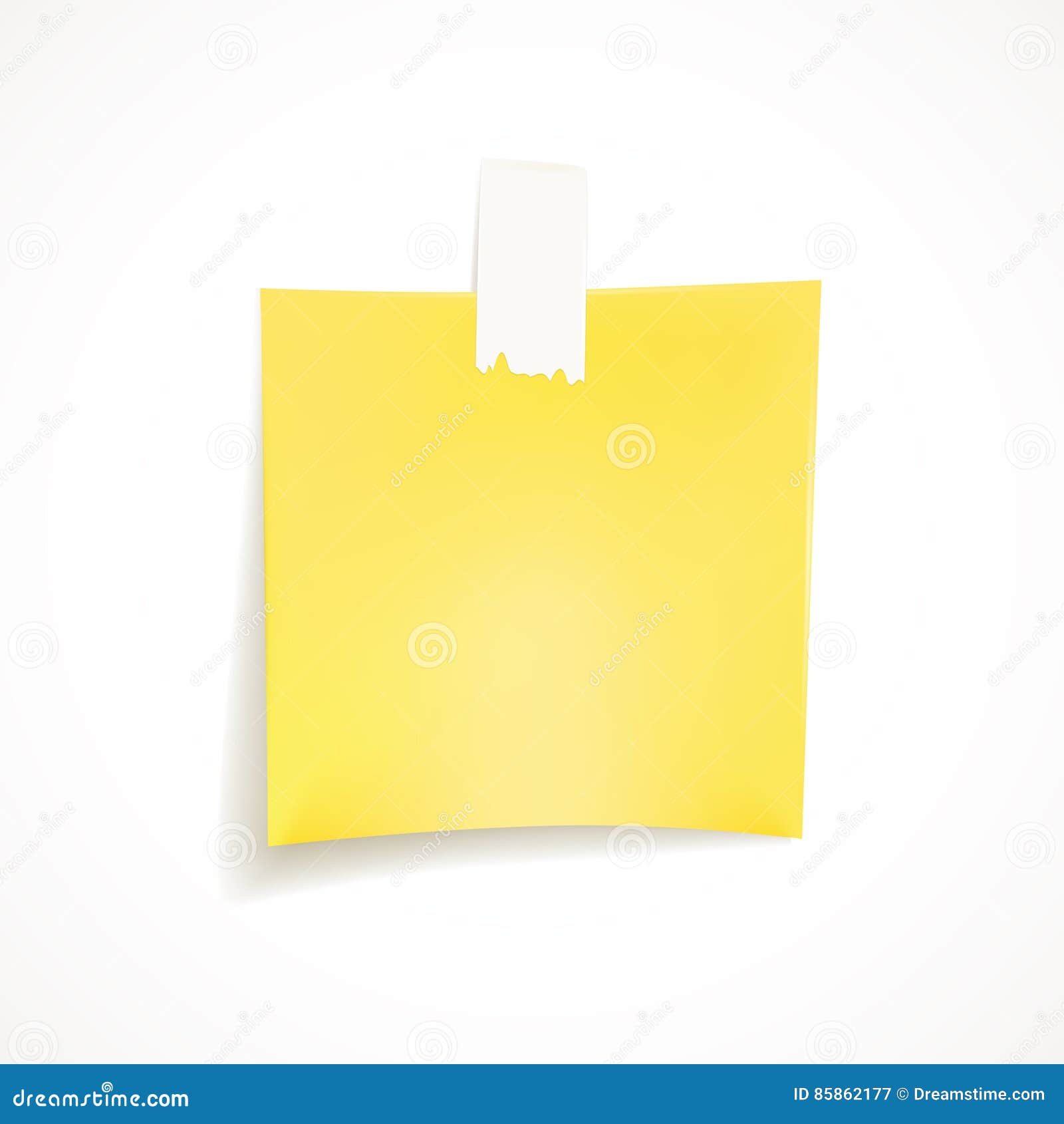 Blank yellow post it note stock vector. Illustration of empty - 85862177