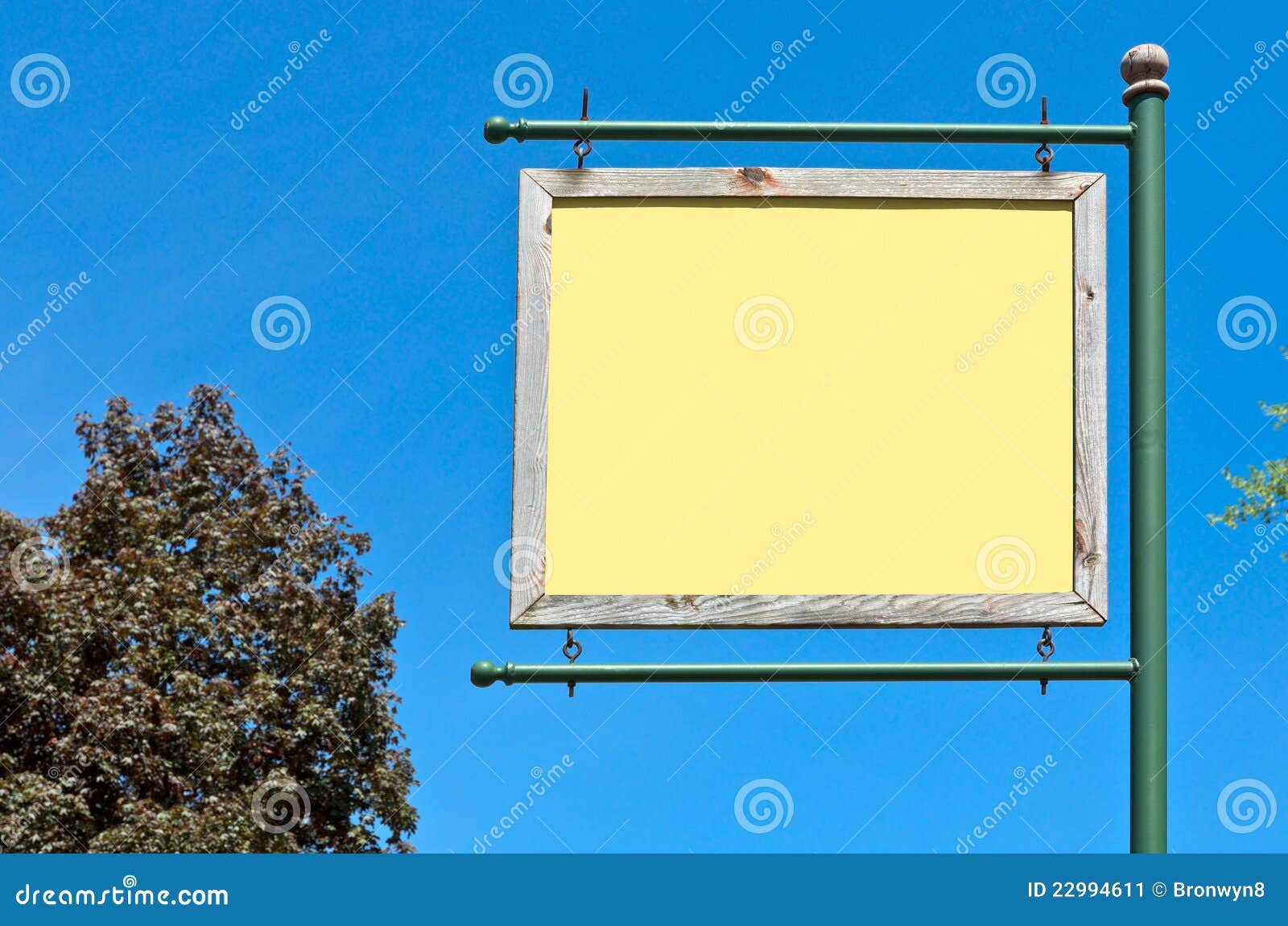 Blank Yellow Sign stock image. Image of information, display - 22994611