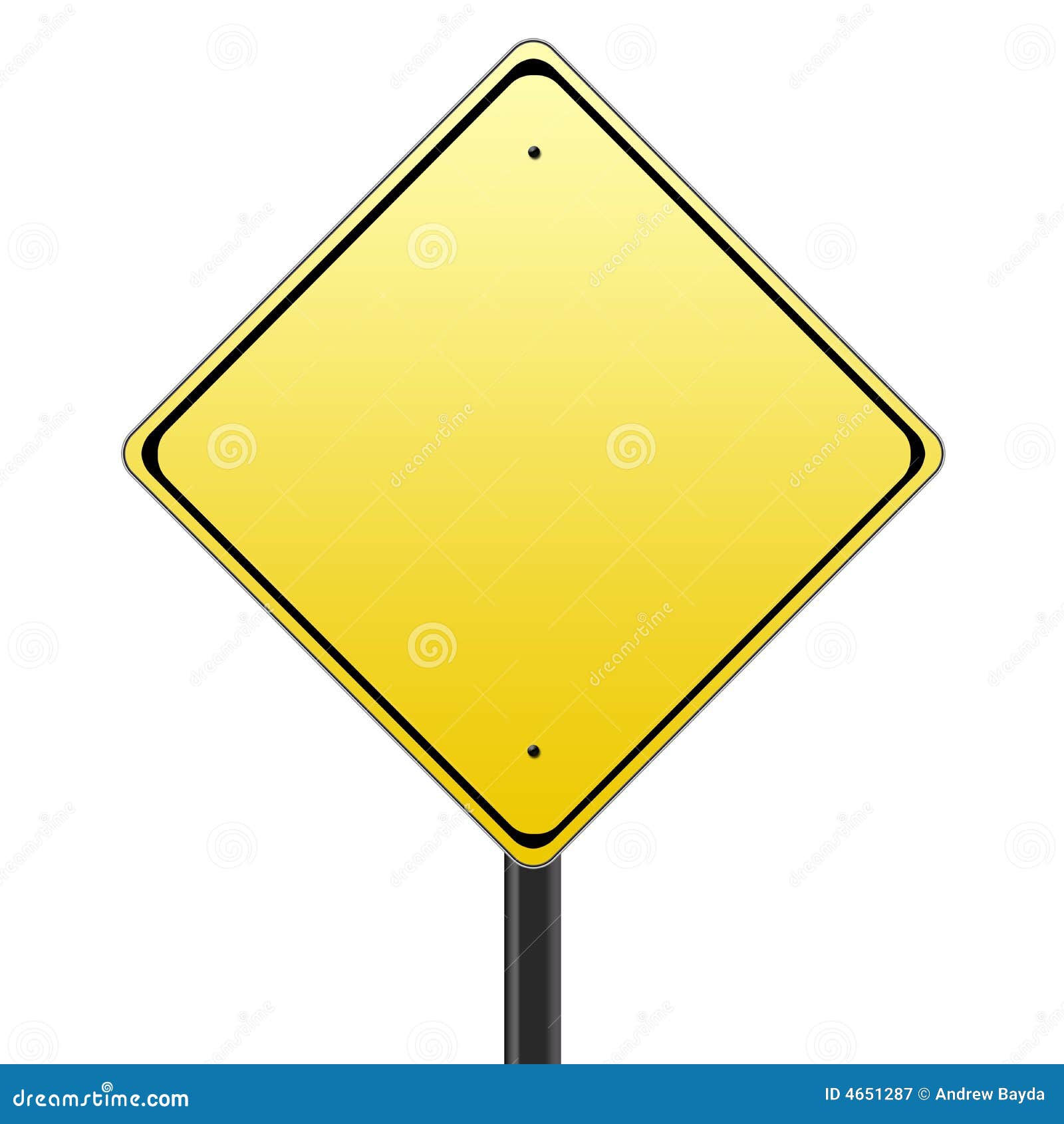 Blank yellow sign stock vector. Illustration of message - 4651287