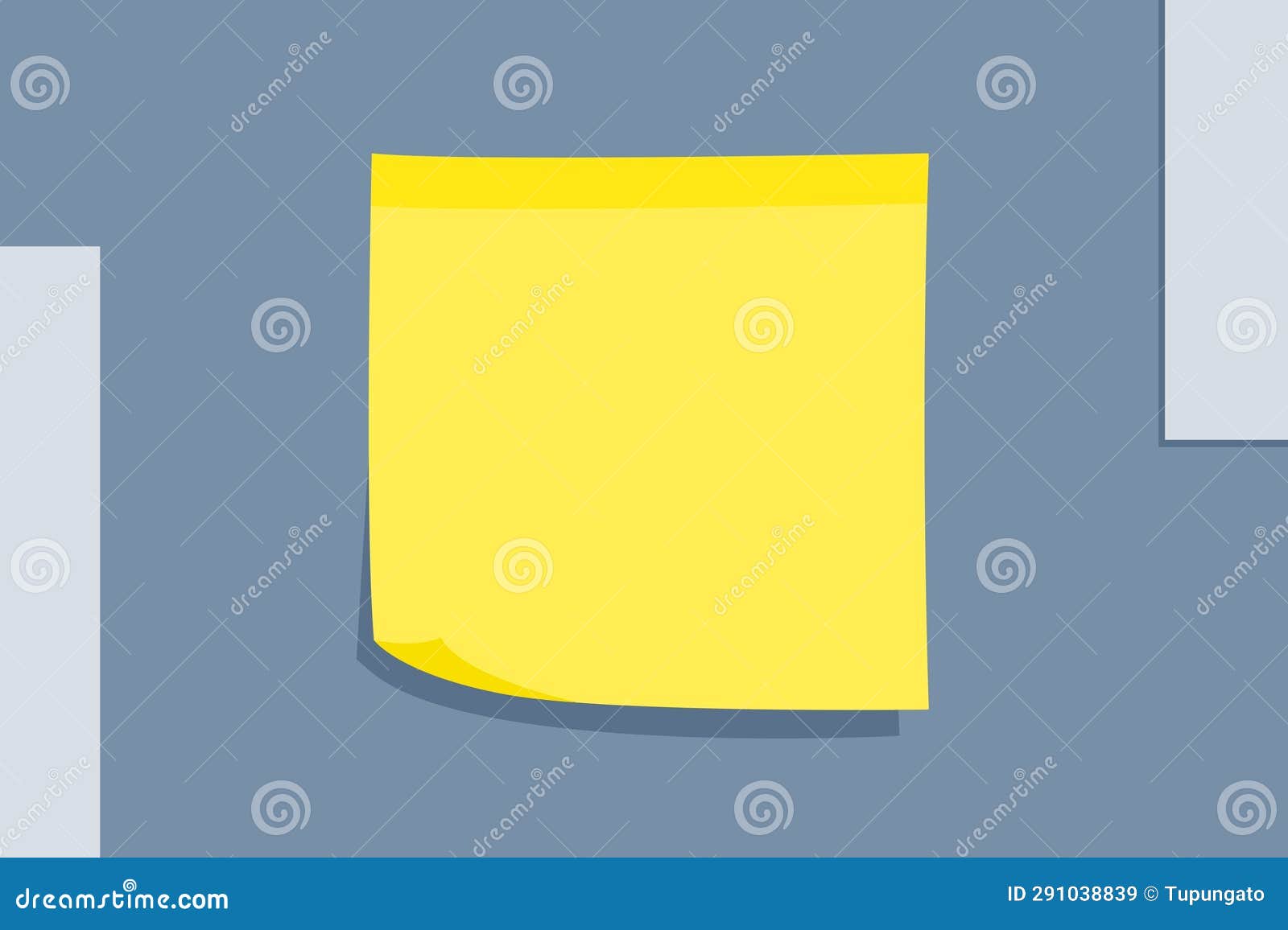 Blank yellow sticky note stock vector. Illustration of copyspace ...