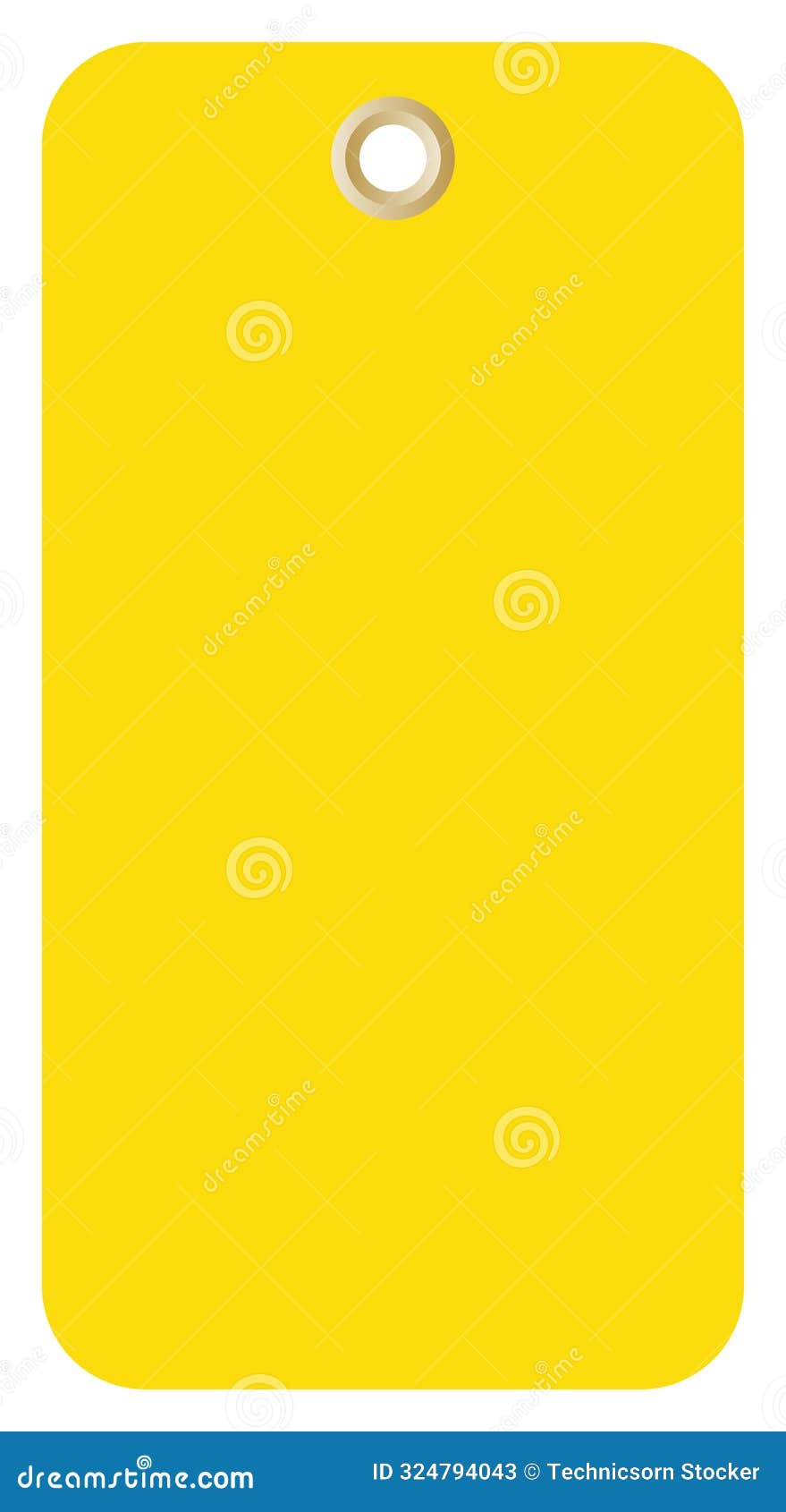 Blank Yellow Tag Symbol Sign,Vector Illustration, Isolate on White ...