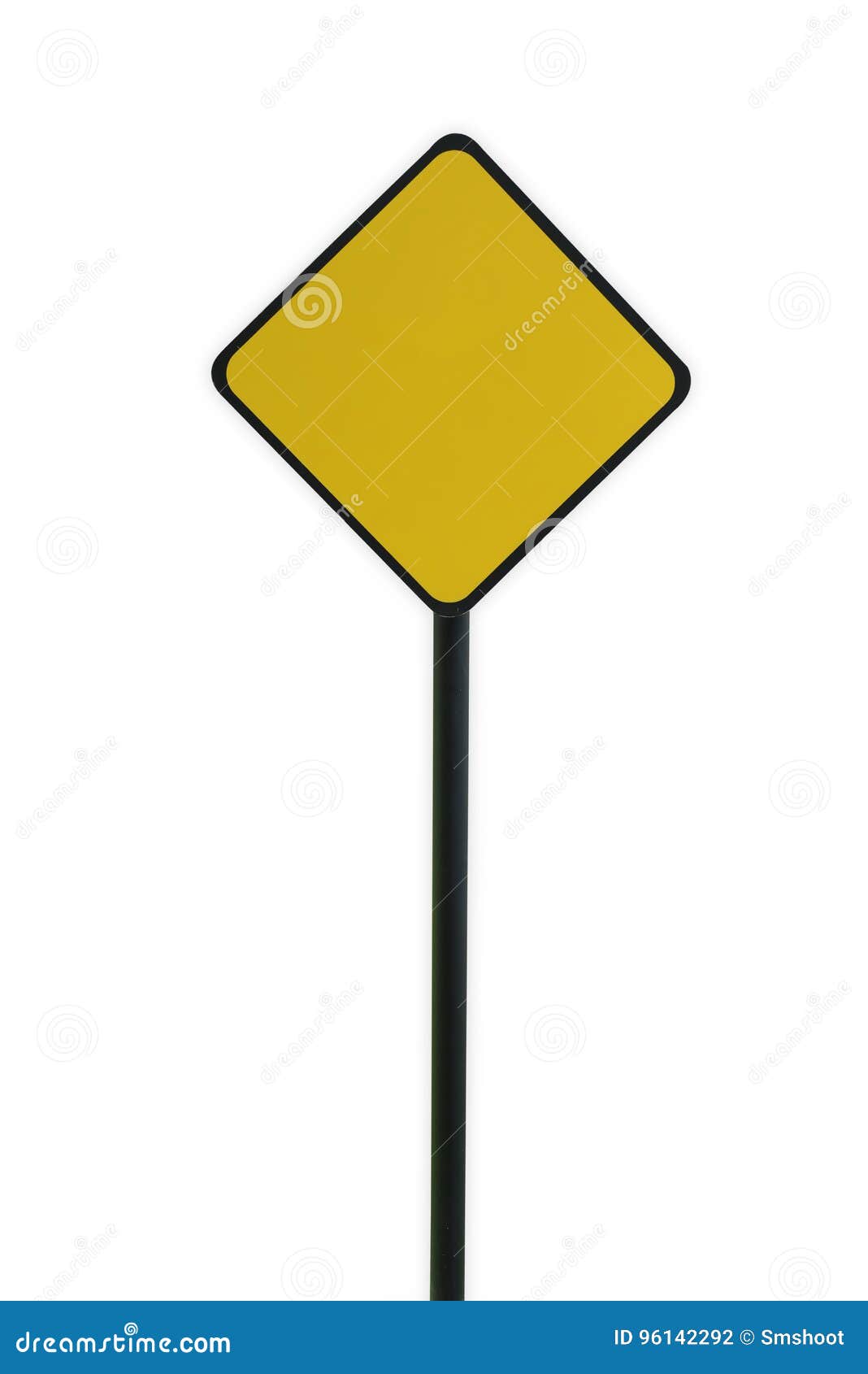Blank Yellow Traffic Sign Template on White Background Stock Photo ...