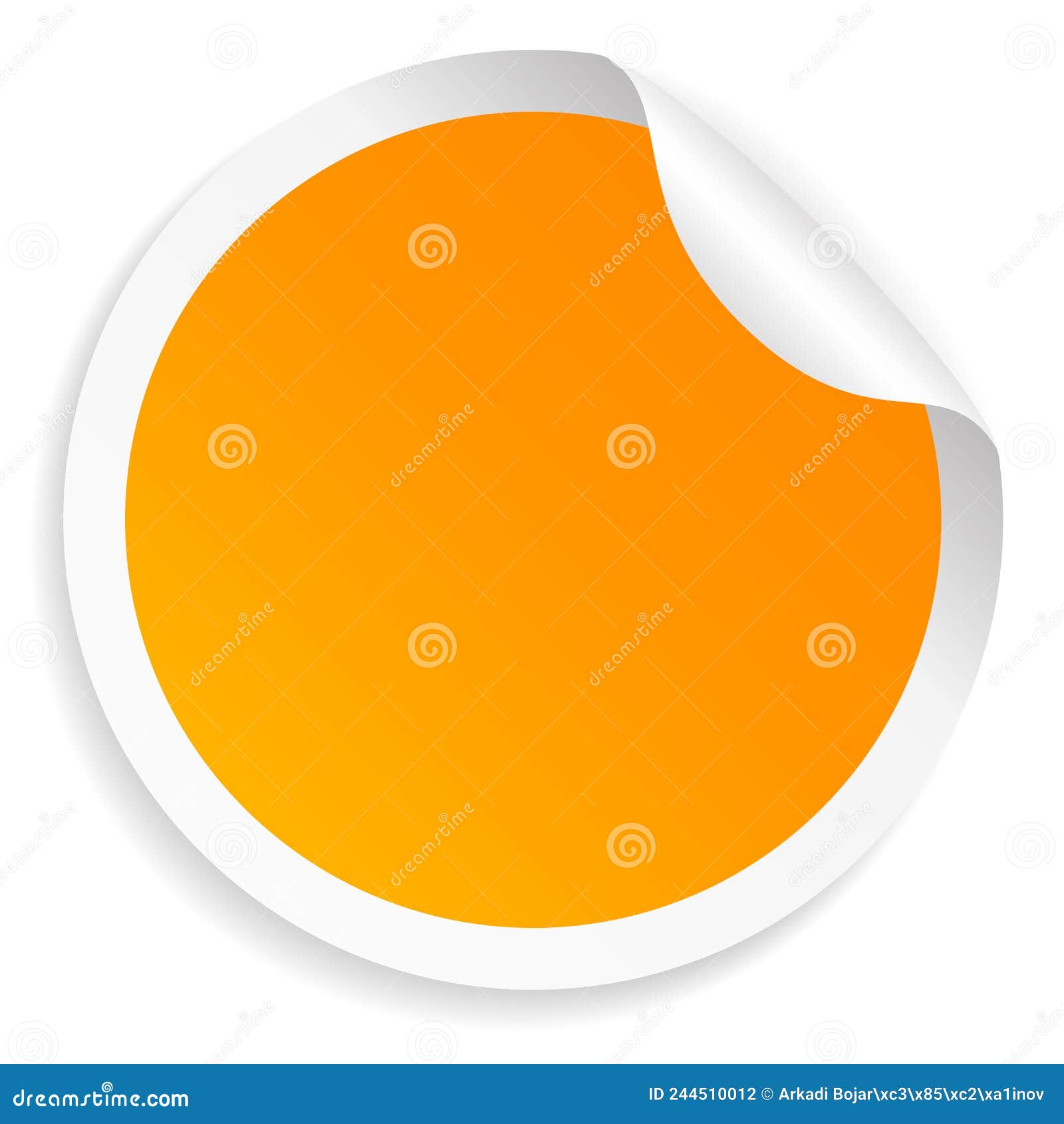 Blank Yellow Vector Sticker Stock Vector - Illustration of coupon, flat ...