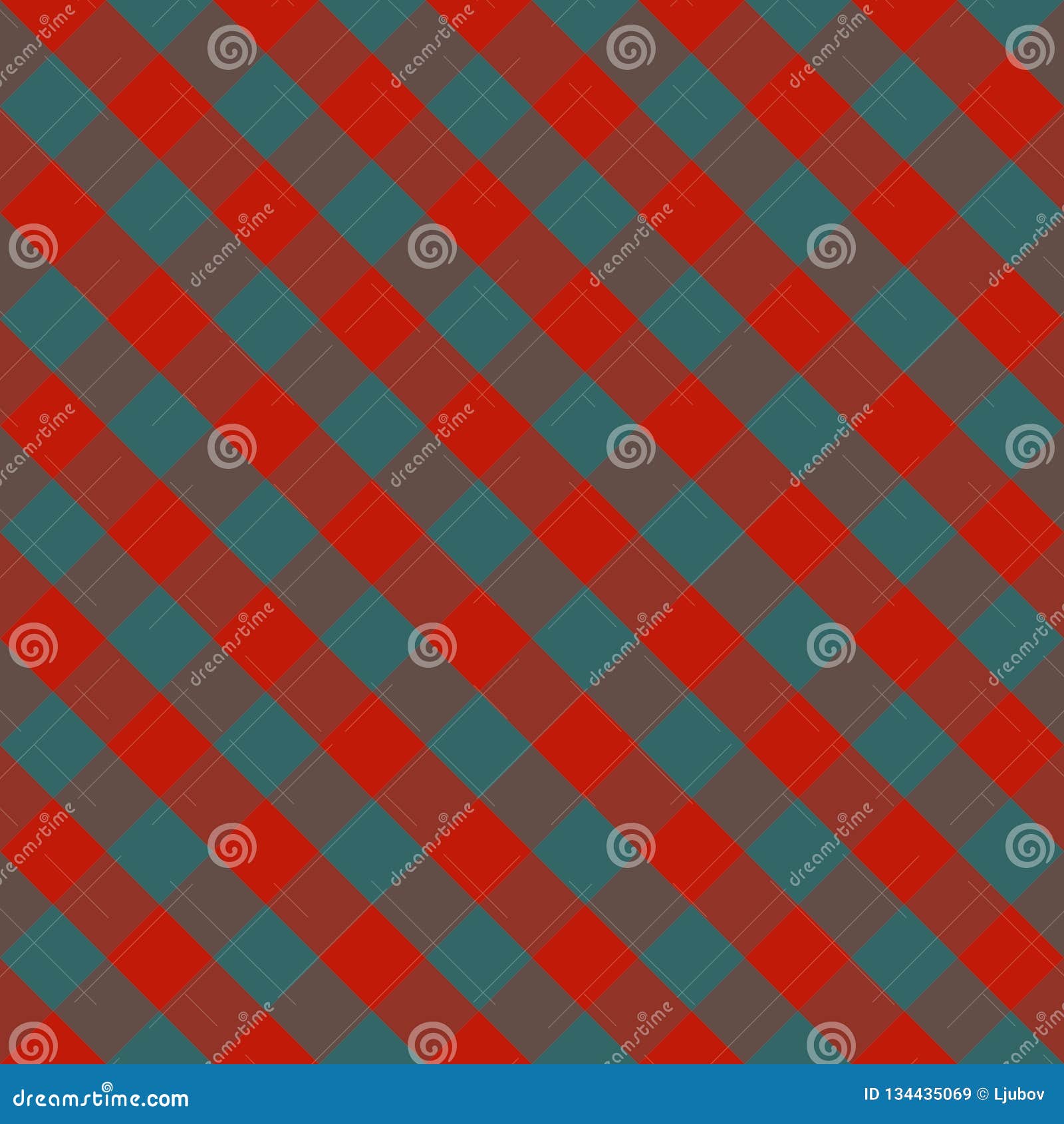 Blanket Checkered Pattern in Red and Green Tones. Vector Illustration ...