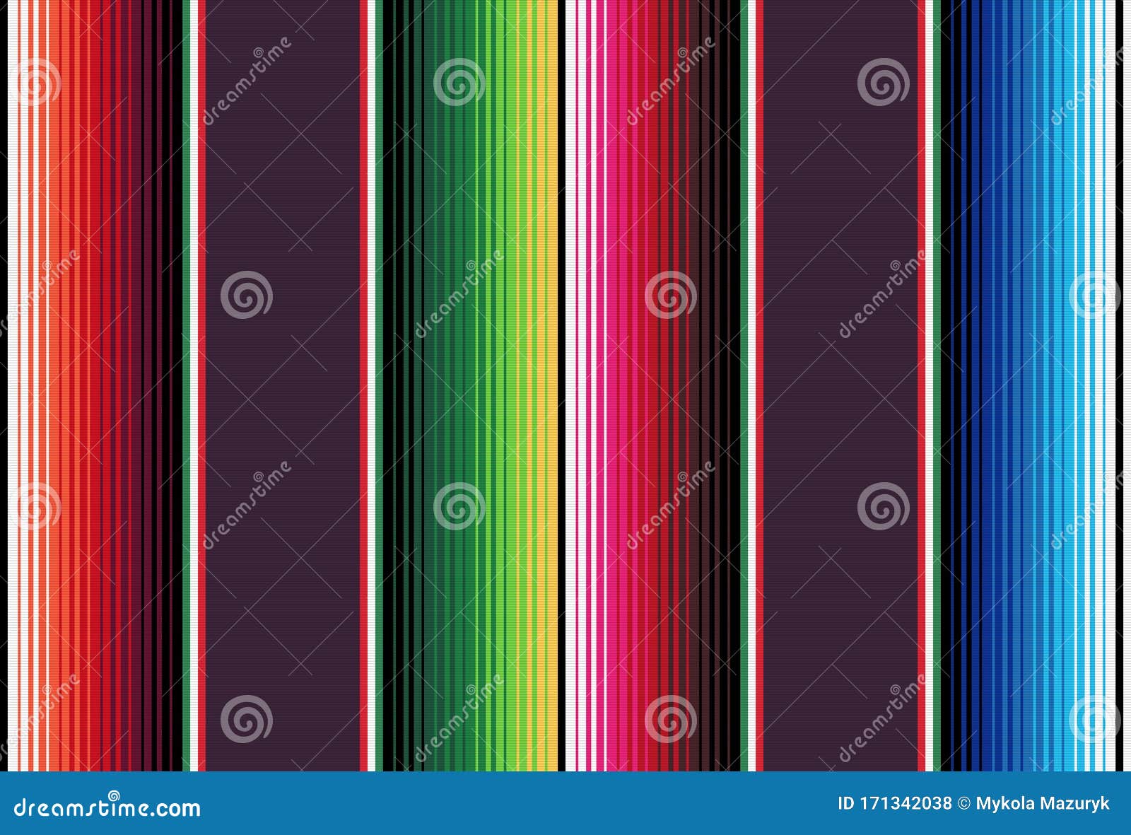 Blanket Stripes Seamless Vector Pattern. Serape Design Stock Vector ...