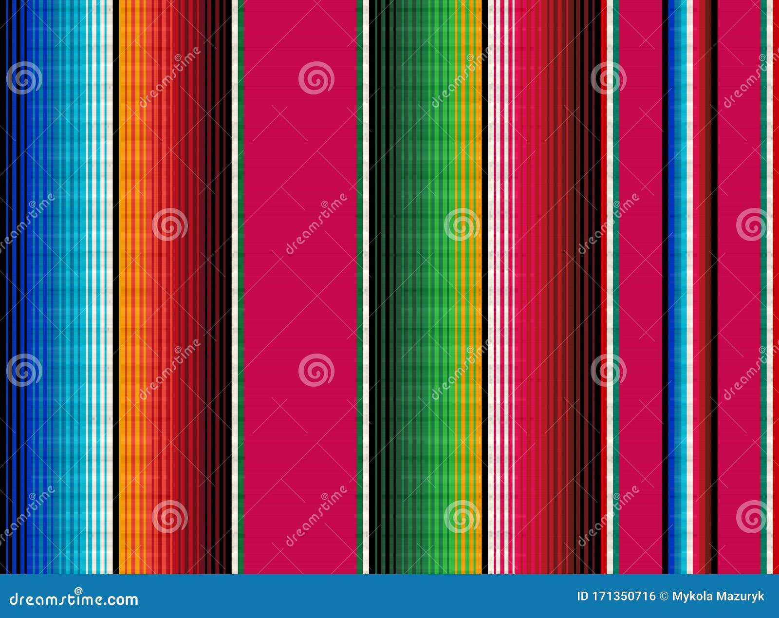 Blanket Stripes Seamless Vector Pattern. Serape Design Stock Vector ...