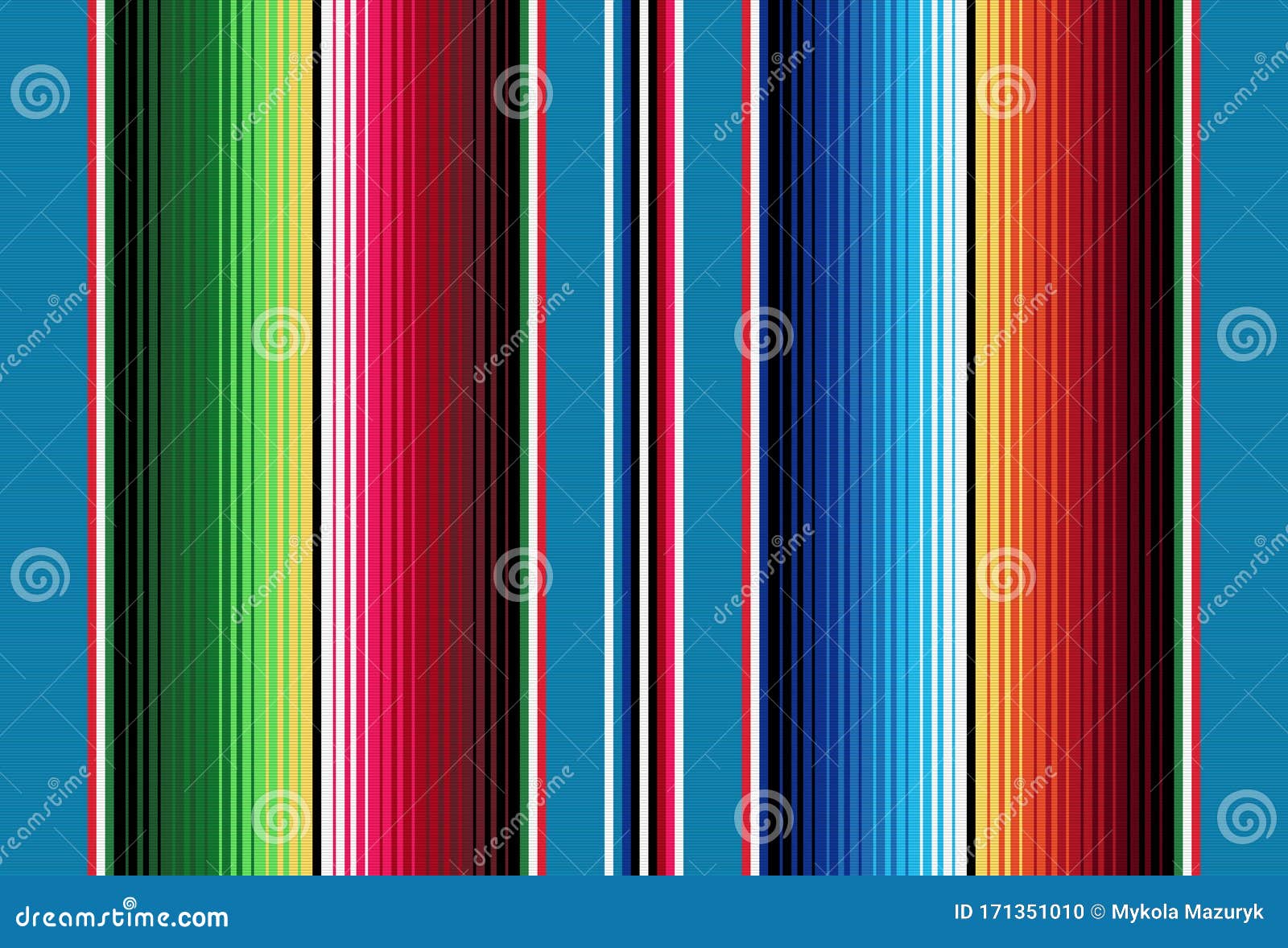 Blanket Stripes Seamless Vector Pattern. Serape Design Stock Vector ...