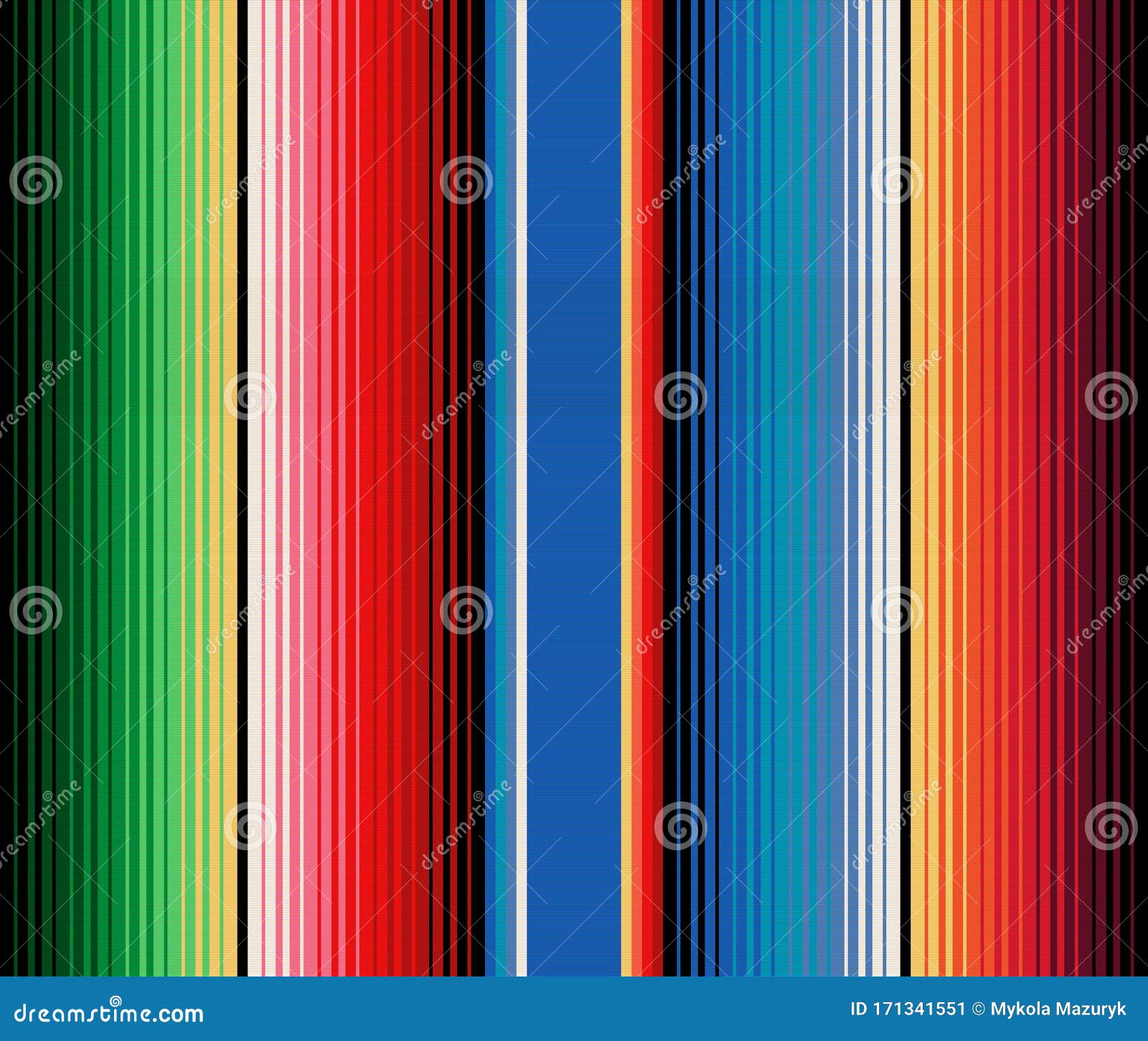 Blanket Stripes Seamless Vector Pattern. Serape Design Stock Vector ...