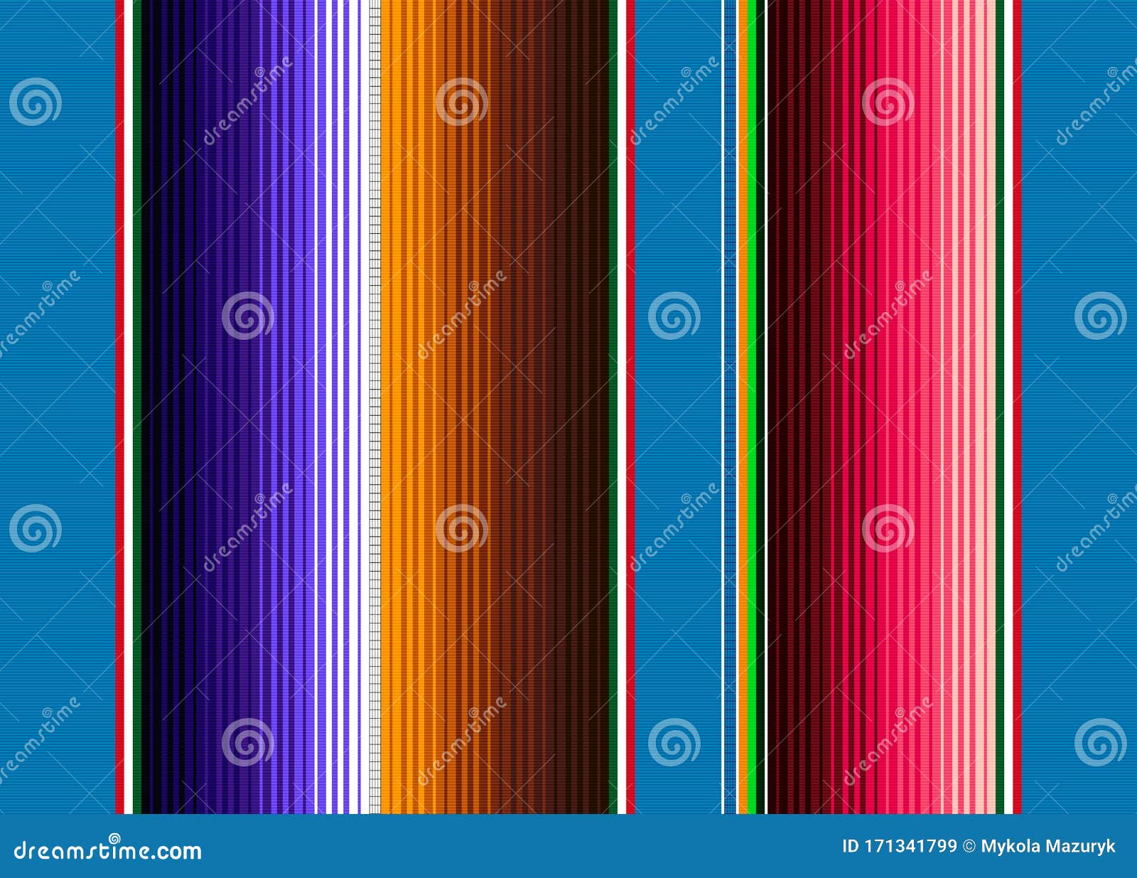 Blanket Stripes Seamless Vector Pattern. Serape Design Stock Vector ...