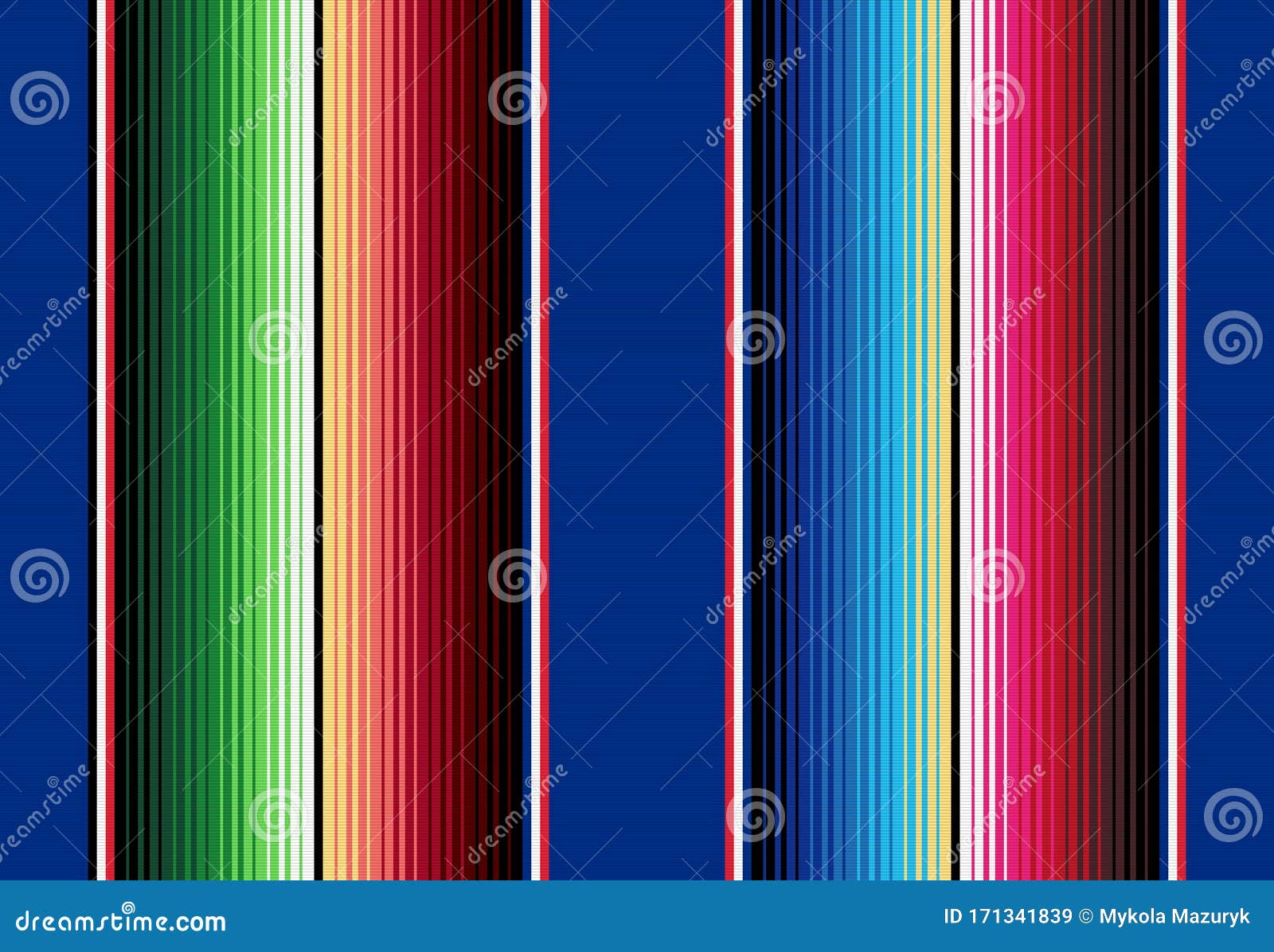 Blanket Stripes Seamless Vector Pattern. Serape Design Stock Vector ...