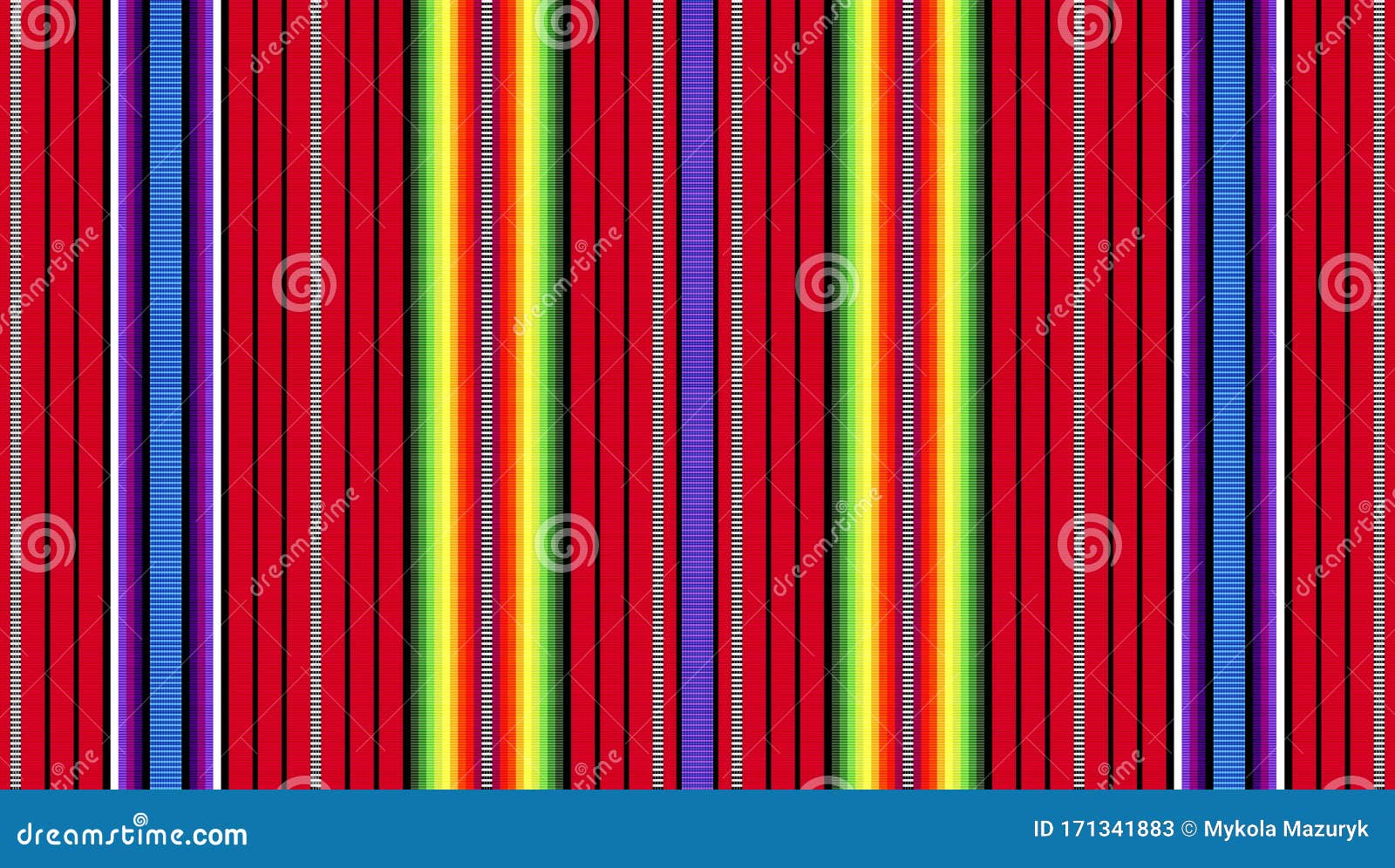 Blanket Stripes Seamless Vector Pattern. Serape Design Stock Vector ...