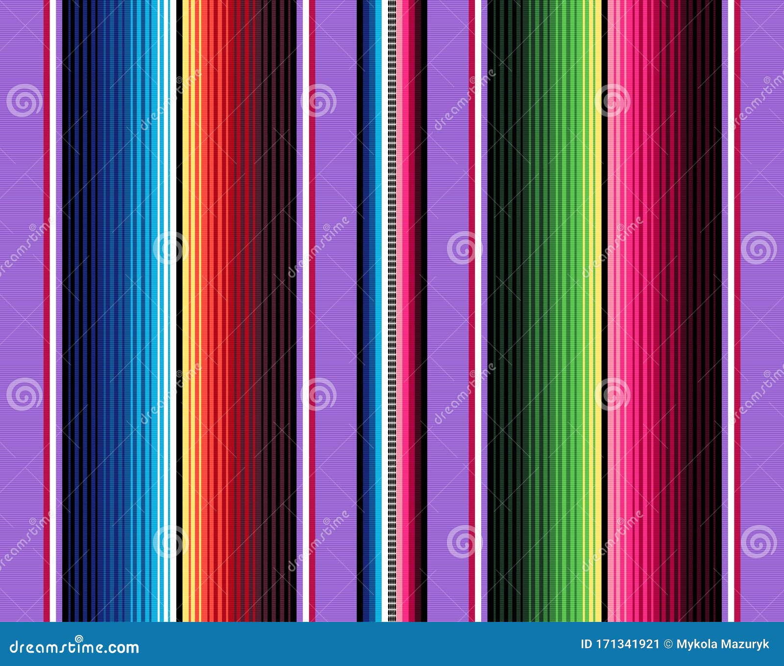 Blanket Stripes Seamless Vector Pattern. Serape Design Stock Vector ...