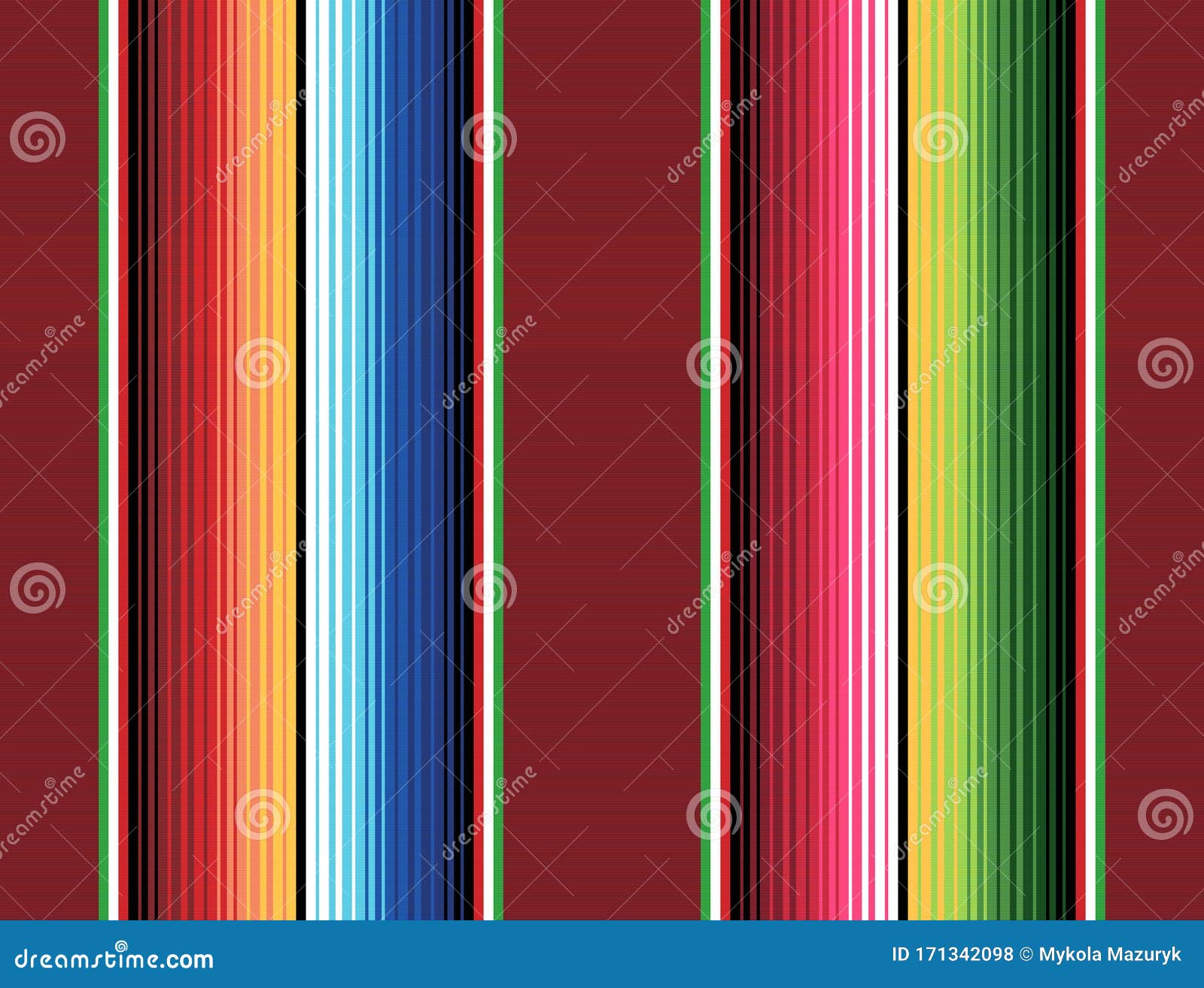 Blanket Stripes Seamless Vector Pattern. Serape Design Stock Vector ...