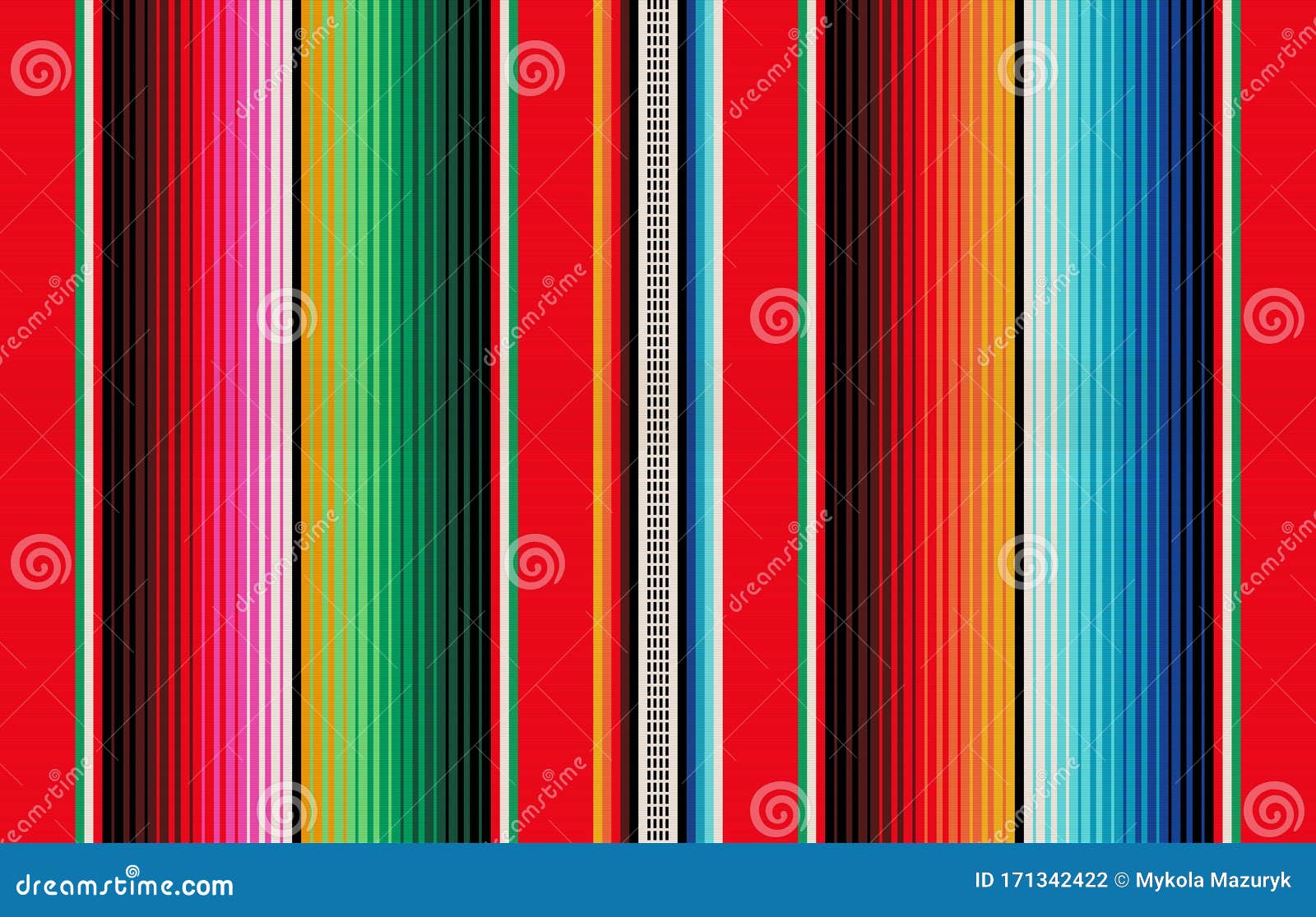Blanket Stripes Seamless Vector Pattern. Serape Design Stock Vector ...